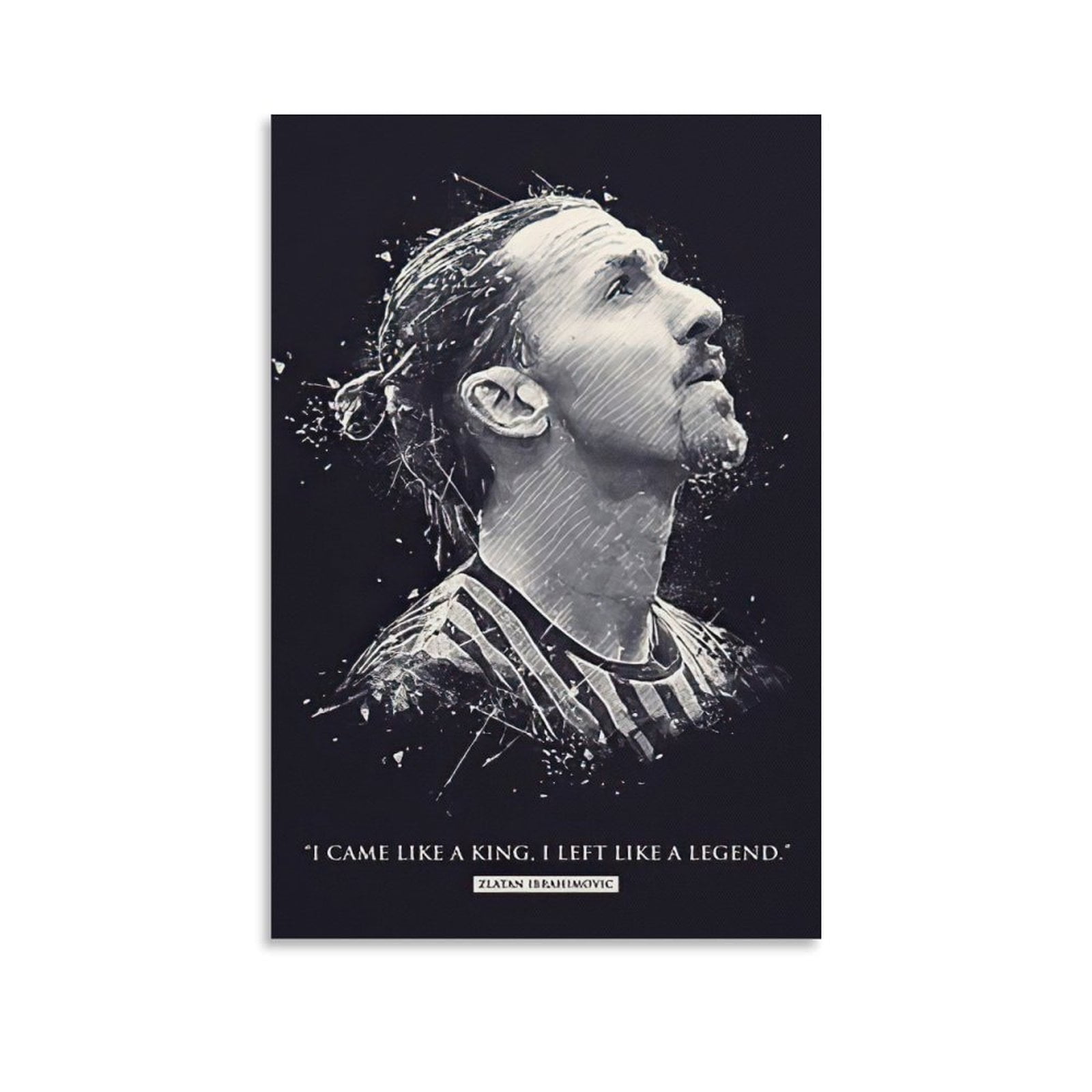 Zlatan Ibrahimovic Famous Poster Swedish Soccer Player Painting On ...