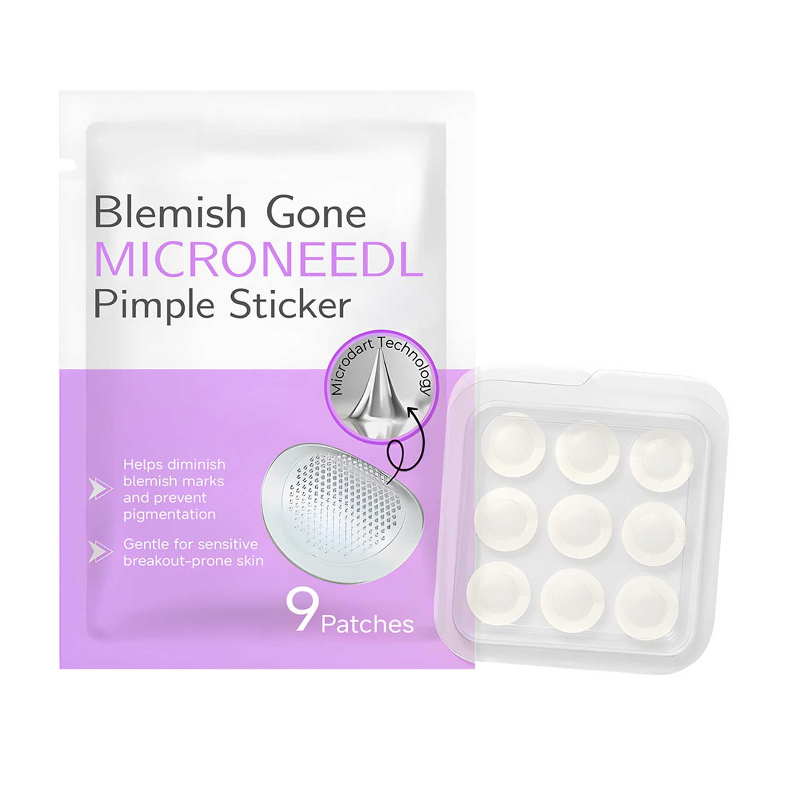 Zlen Blemish Gone Microneedle Pimple Sticker - Blemish Gone Microneedle Pimple Patch, 9 Patches ...