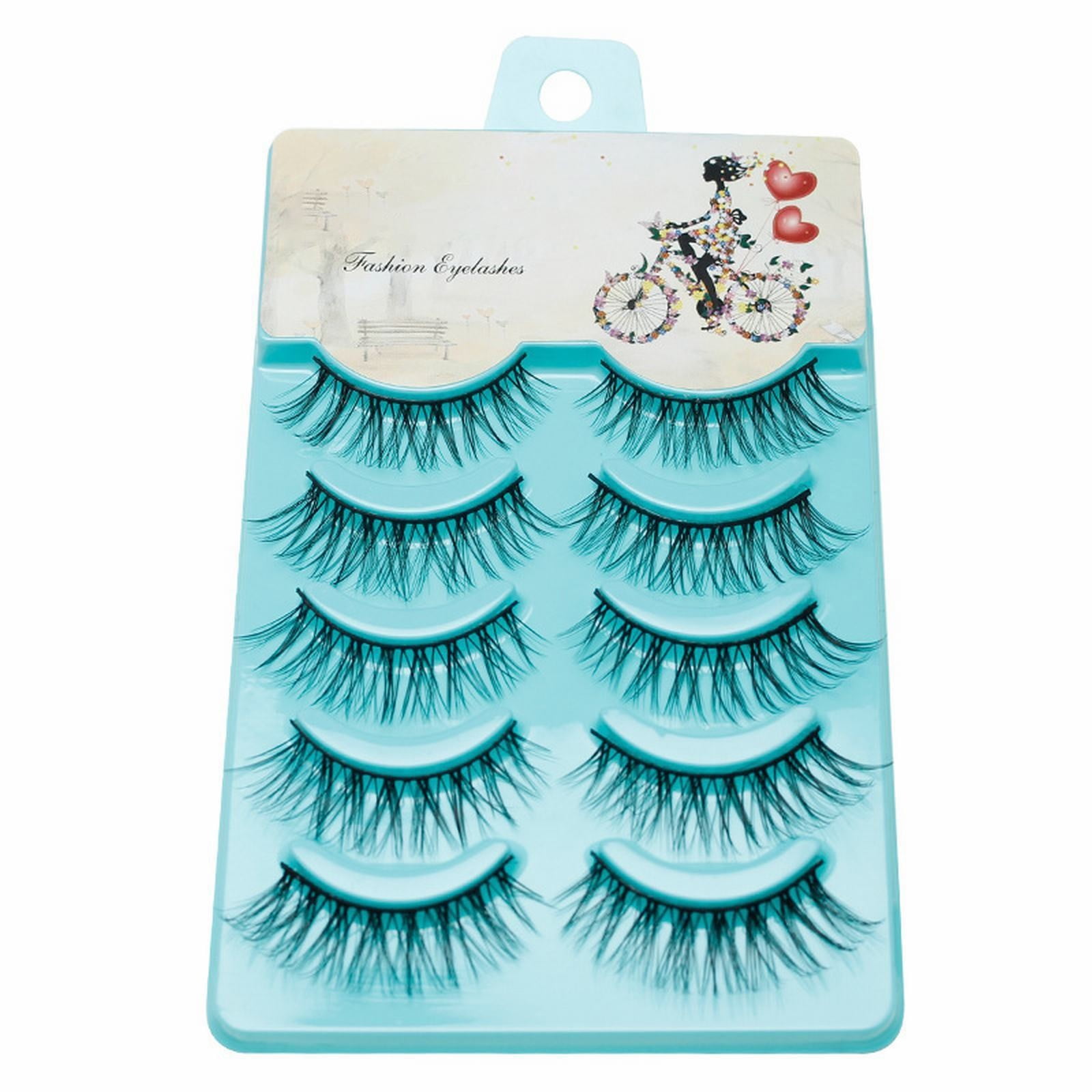 Zlezpi Clearance False Eyelashes Eyelashes 8D Style Natural Look Faux ...