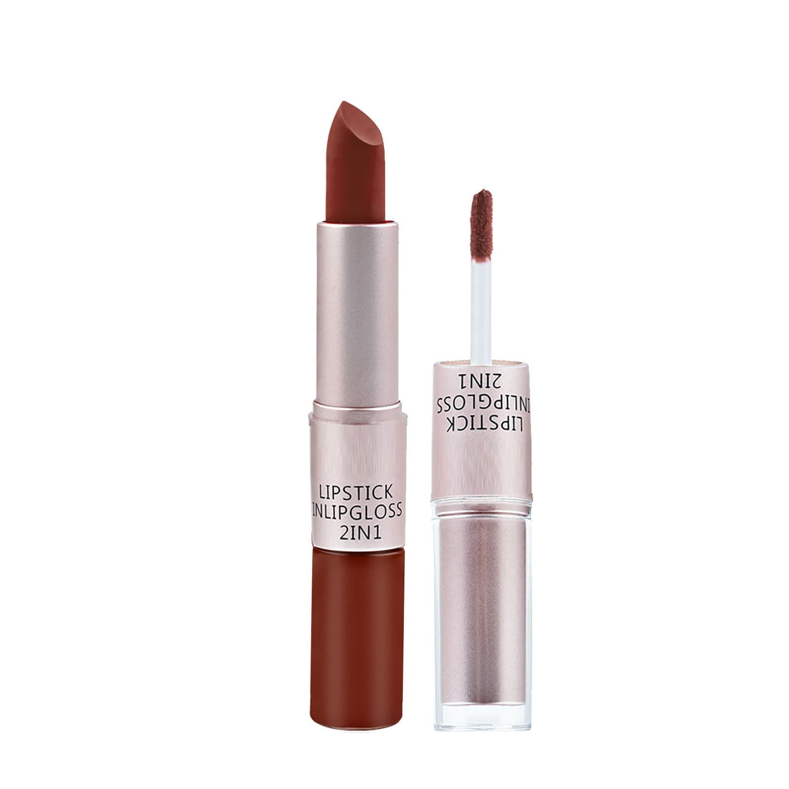 Zlezpi Lip Butter Balm 2 In 1 Lipstick and Liquid Lipgloss Double Head ...