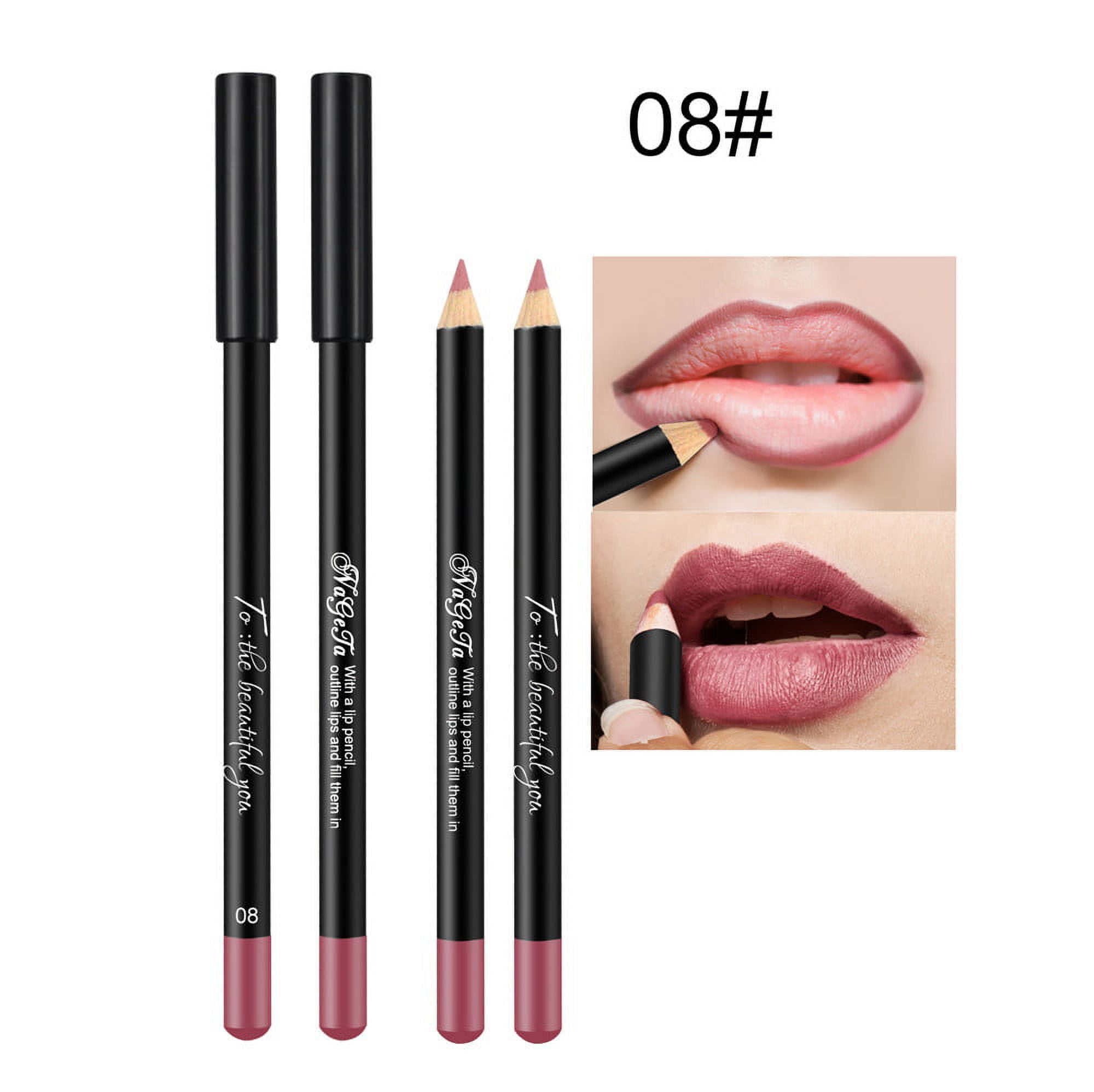 Zlezpi Lip Liners 12 Color Waterproof Lipstick Lip Liner Long Lasting ...