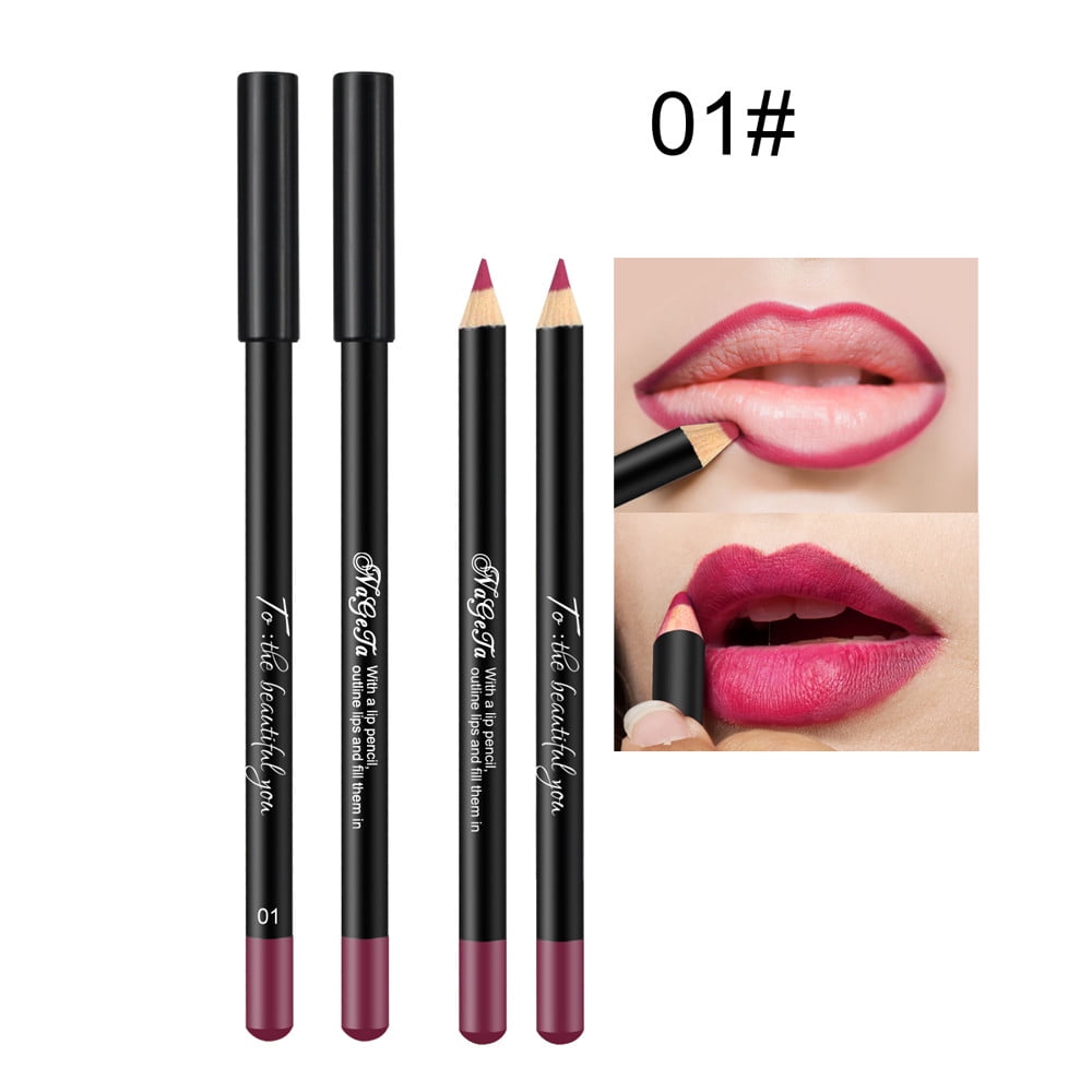 Zlezpi Lip Liners 12 Color Waterproof Lipstick Lip Liner Long Lasting ...