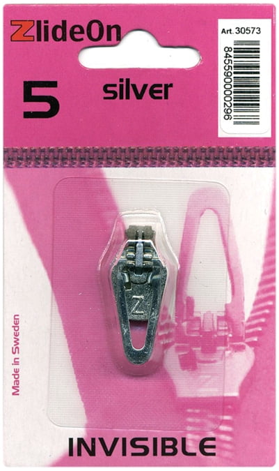 ZlideOn Zipper Pull Replacements Invisible 5-Silver - Walmart.com