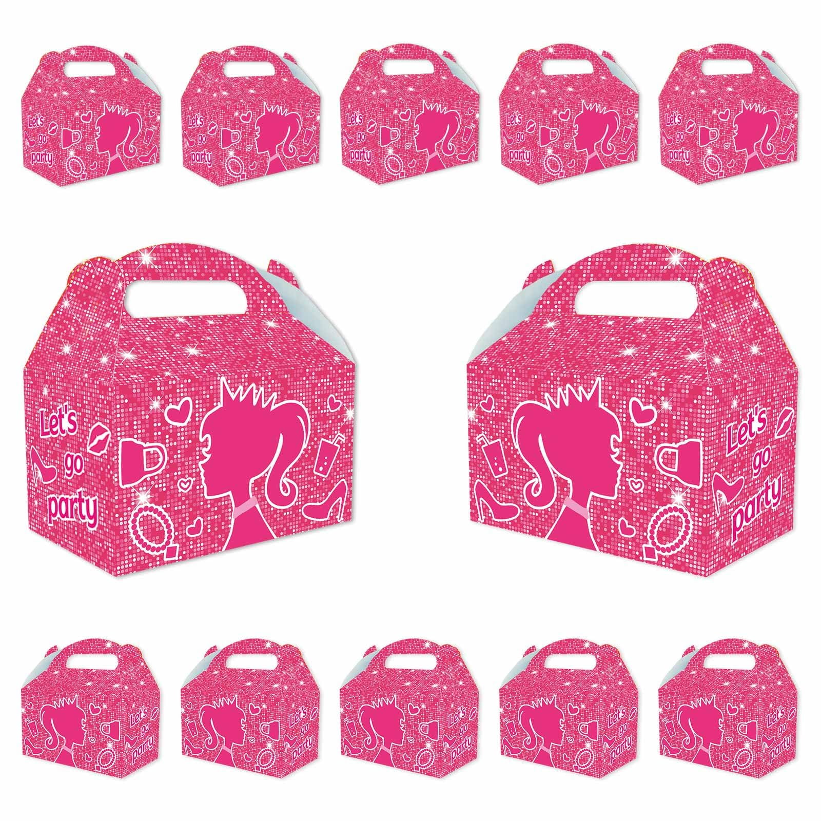 Zliisang 16PCS Pink Princess Candy Boxes Pink Goodie Gift Bags for Kids ...