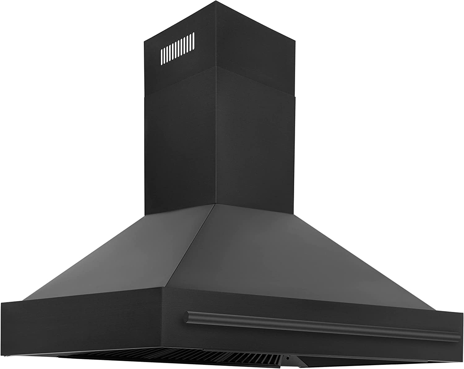 ZLINE 48" Black Stainless Steel Range Hood with Black Stainless Steel ...