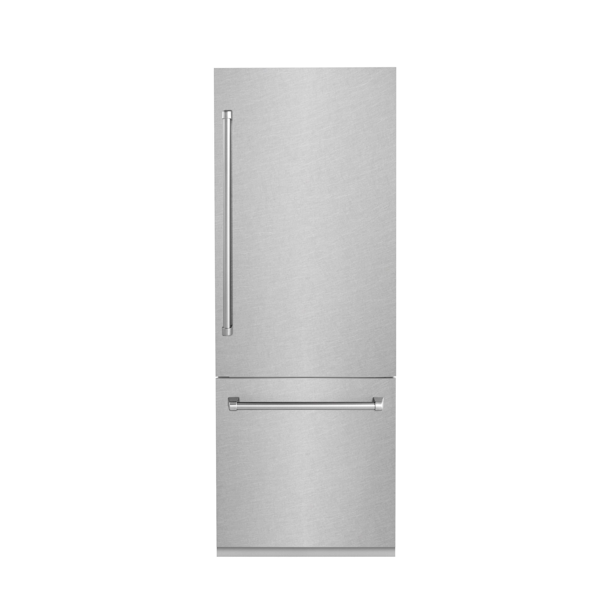 ZLINE KITCHEN AND BATH RBIVSN30 bottom freezer built in refrigerator ...