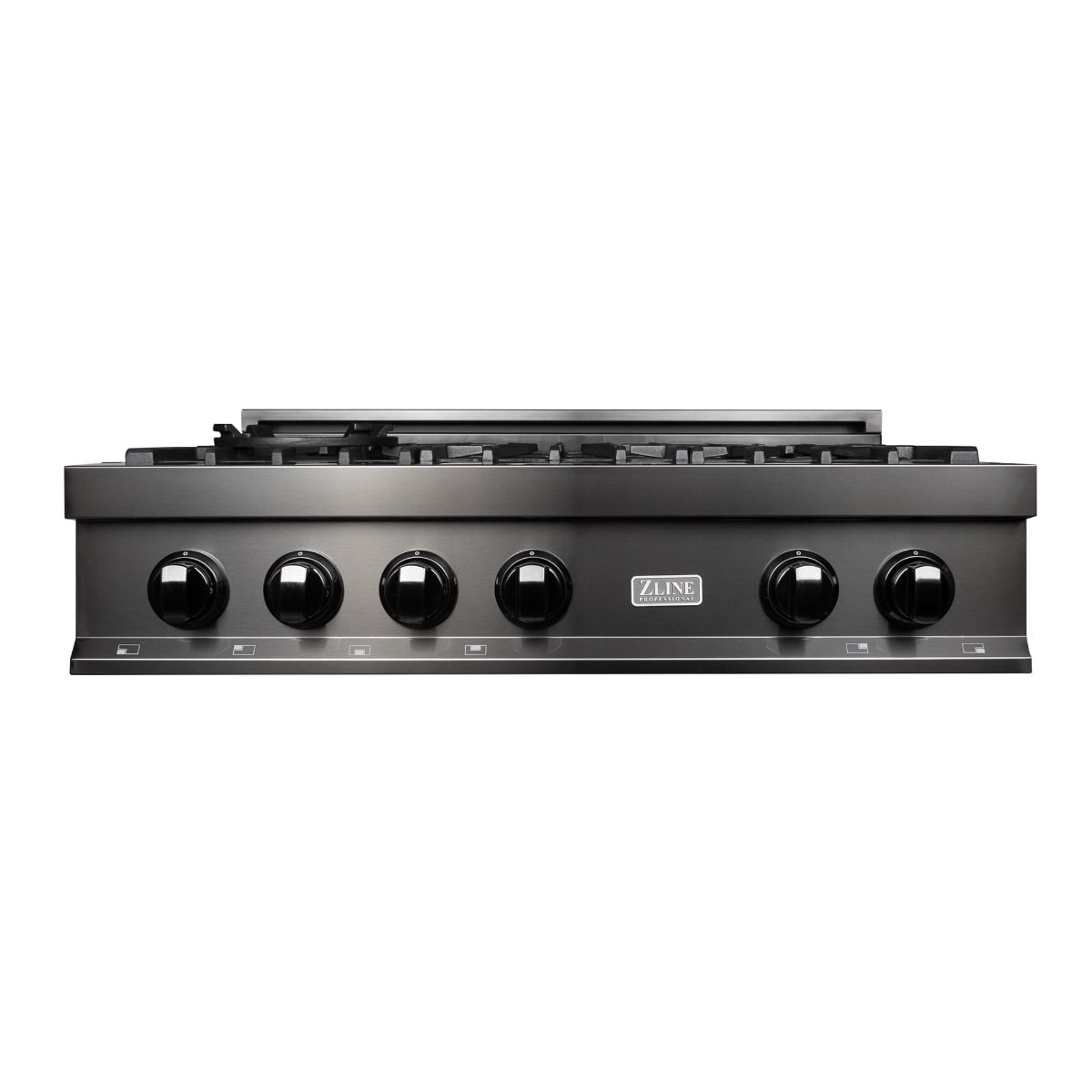 ZLINE 36 in. Porcelain Rangetop in Black Stainless with 6 Gas Burners ...