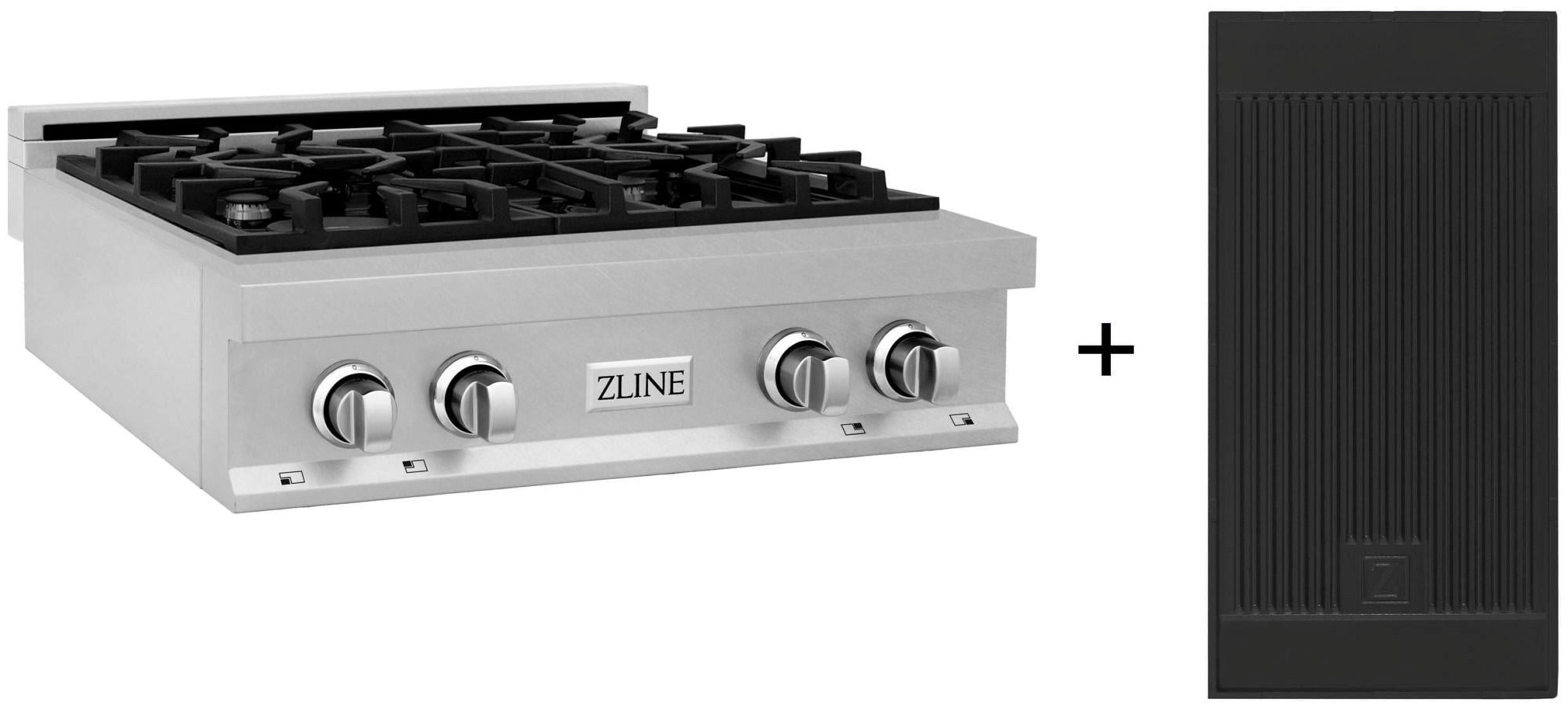 Zline Rts-Gr-30 30" Wide 4 Burner Natural Gas Rangetop - Stainless ...