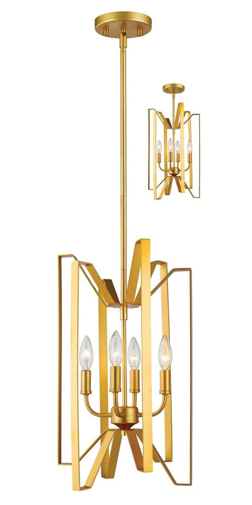 Zlite 4000-4PMG 4 Bulb Pendant Light - Polished Metallic Gold - Walmart.com