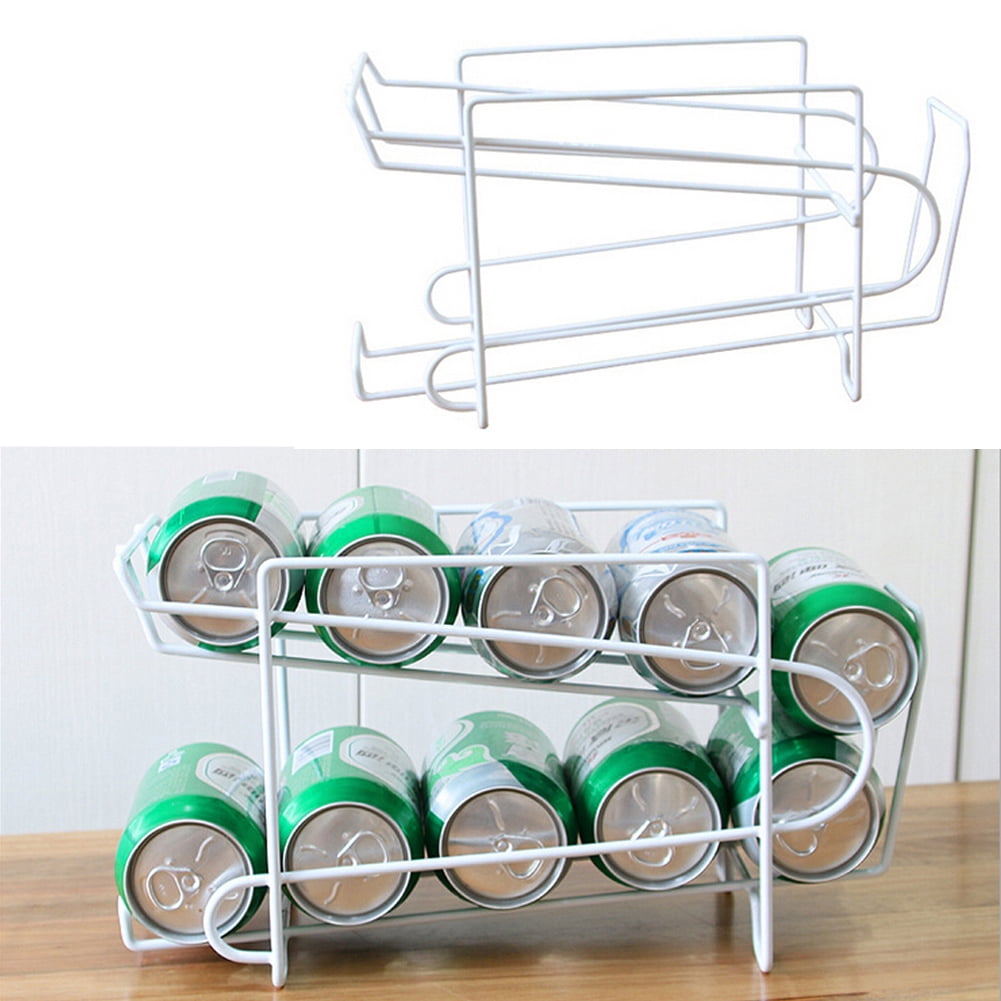 wsevypo 2-Tier Metal Can Organizer Rack, Holds 10 Cans, Iron Storage ...