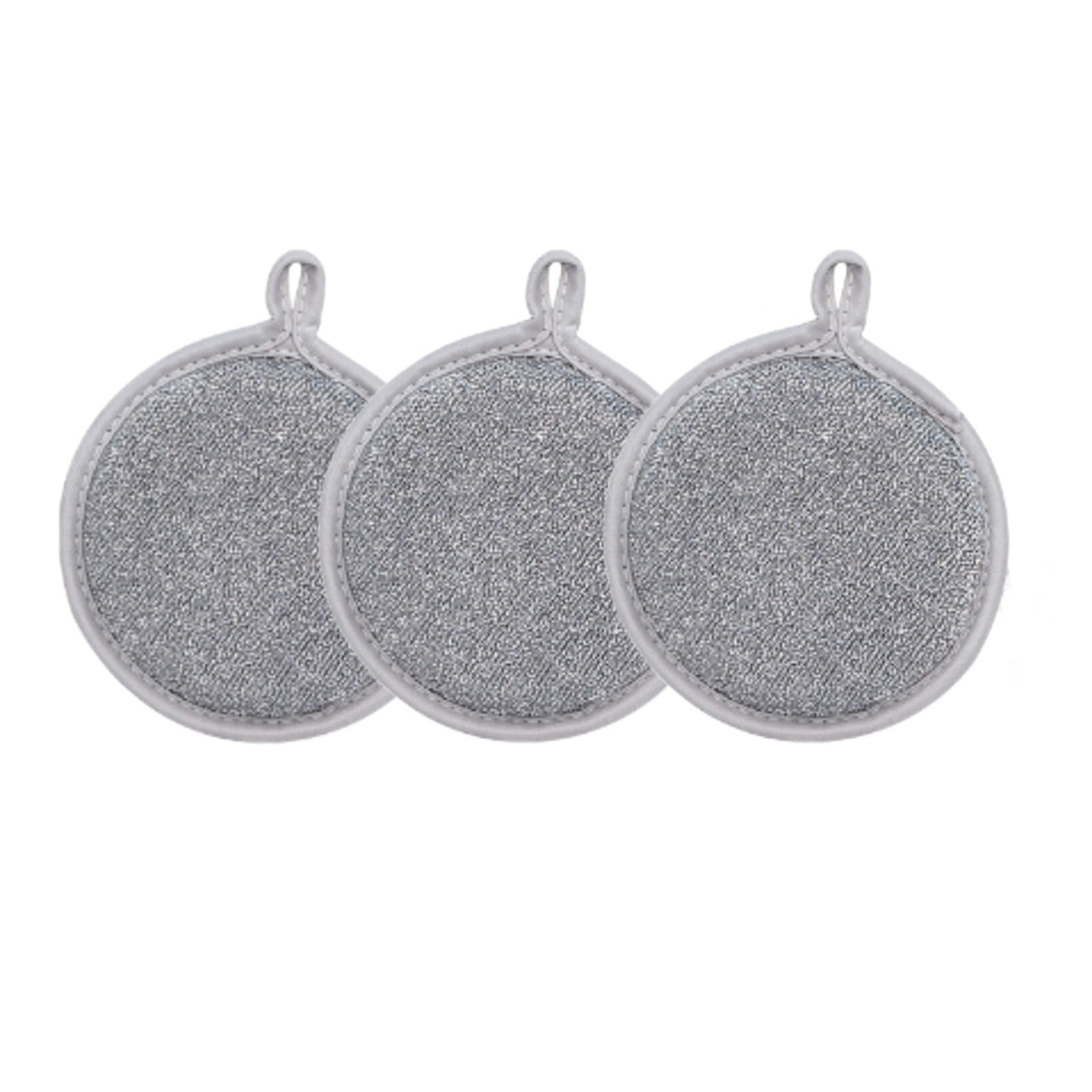 Zmeidao 3Pcs Double Sided Round Dish Sponge, Non-Scratch Scrub Sponges ...