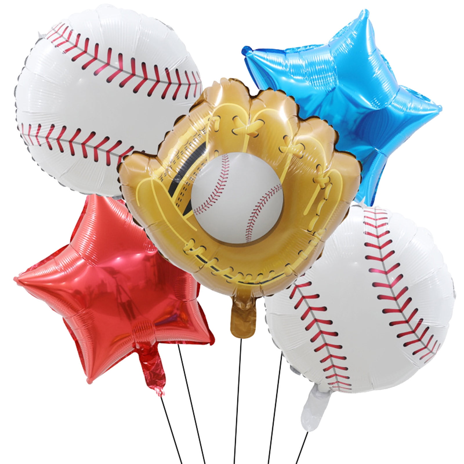 Zmeidao 5 Pieces Sports Foil Balloon Set, Baseball Basketball Football ...