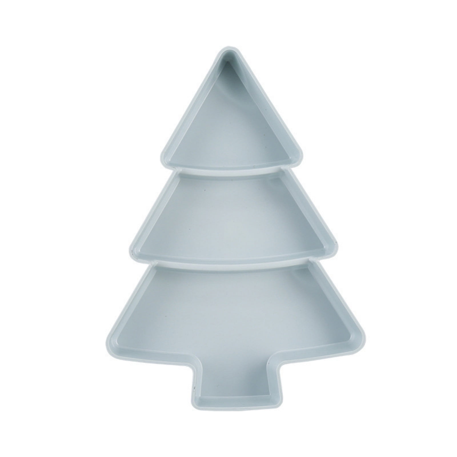 Zmeidao Christmas Snack Serving Tray, Tree Shaped Plastic Divided ...