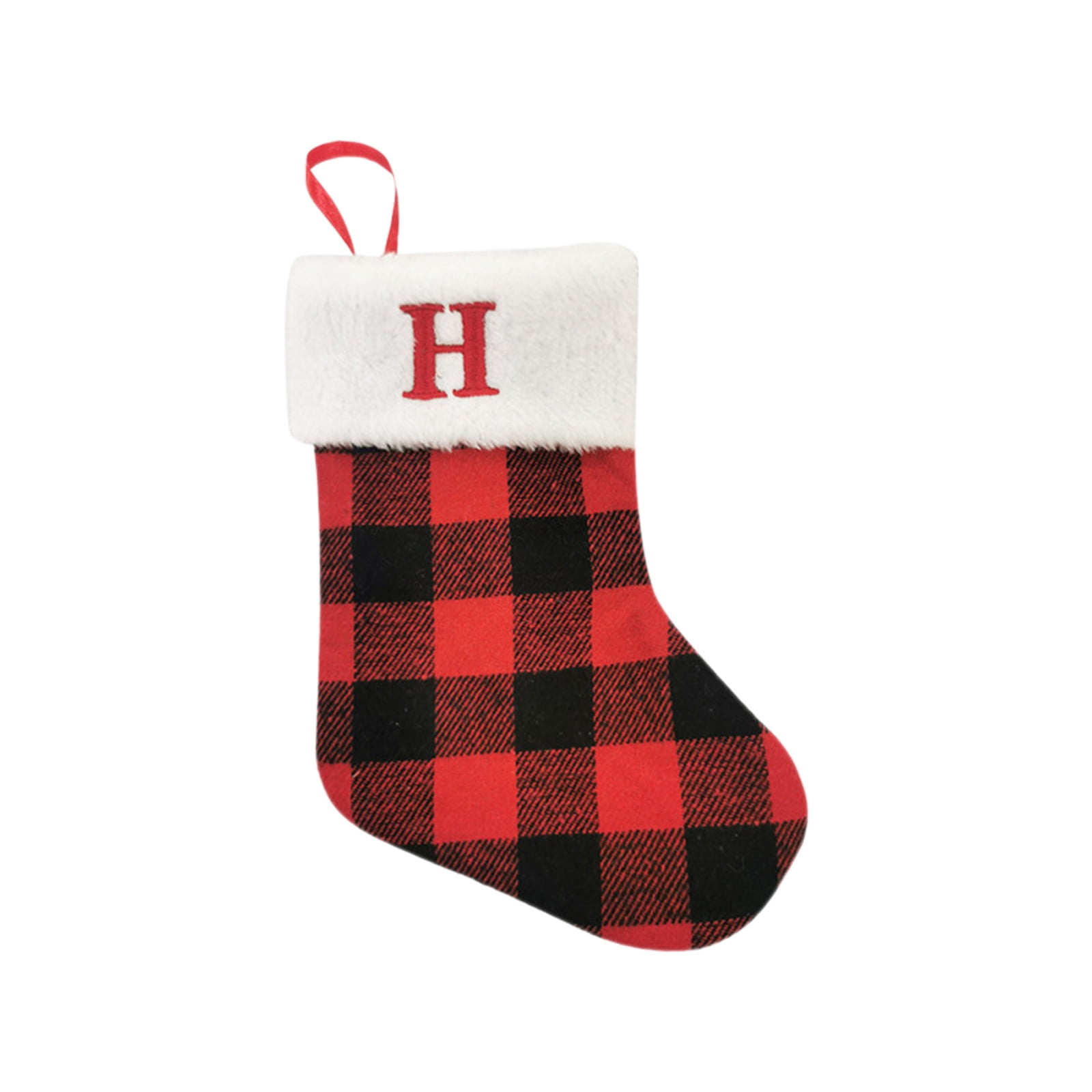 Zmeidao Christmas Stockings, Red Buffalo Plaid Christmas Stocking with ...