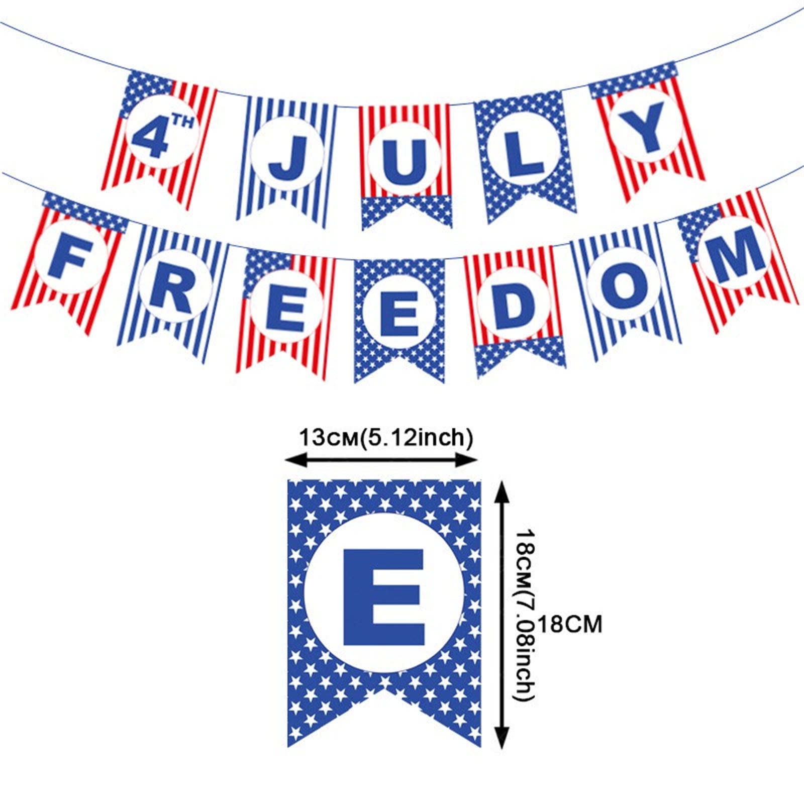 Zmeidao Clearance 4th Of July American Flag Banner Red White Blue
