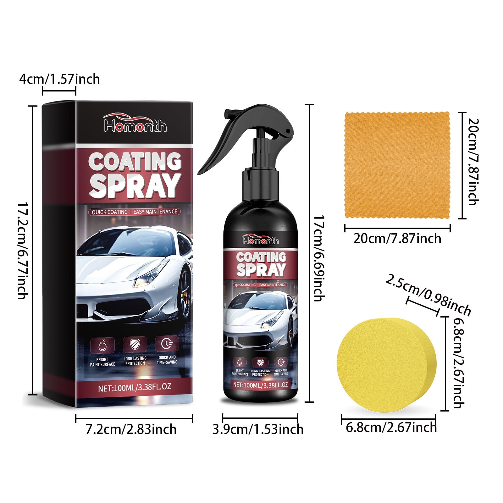 Zmeidao Clearance Ceramic Coating for Cars, Rapid Spray Wax Paint Sealant Polish Kit, Incredible ...