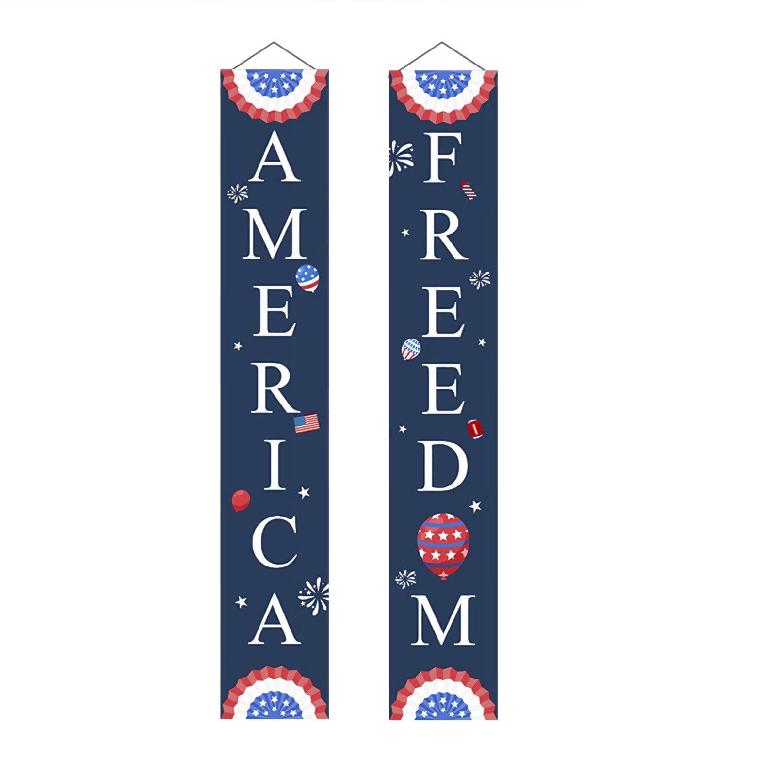Zmeidao Clearance Memorial Day Porch Banner 4th of July Patriotic ...