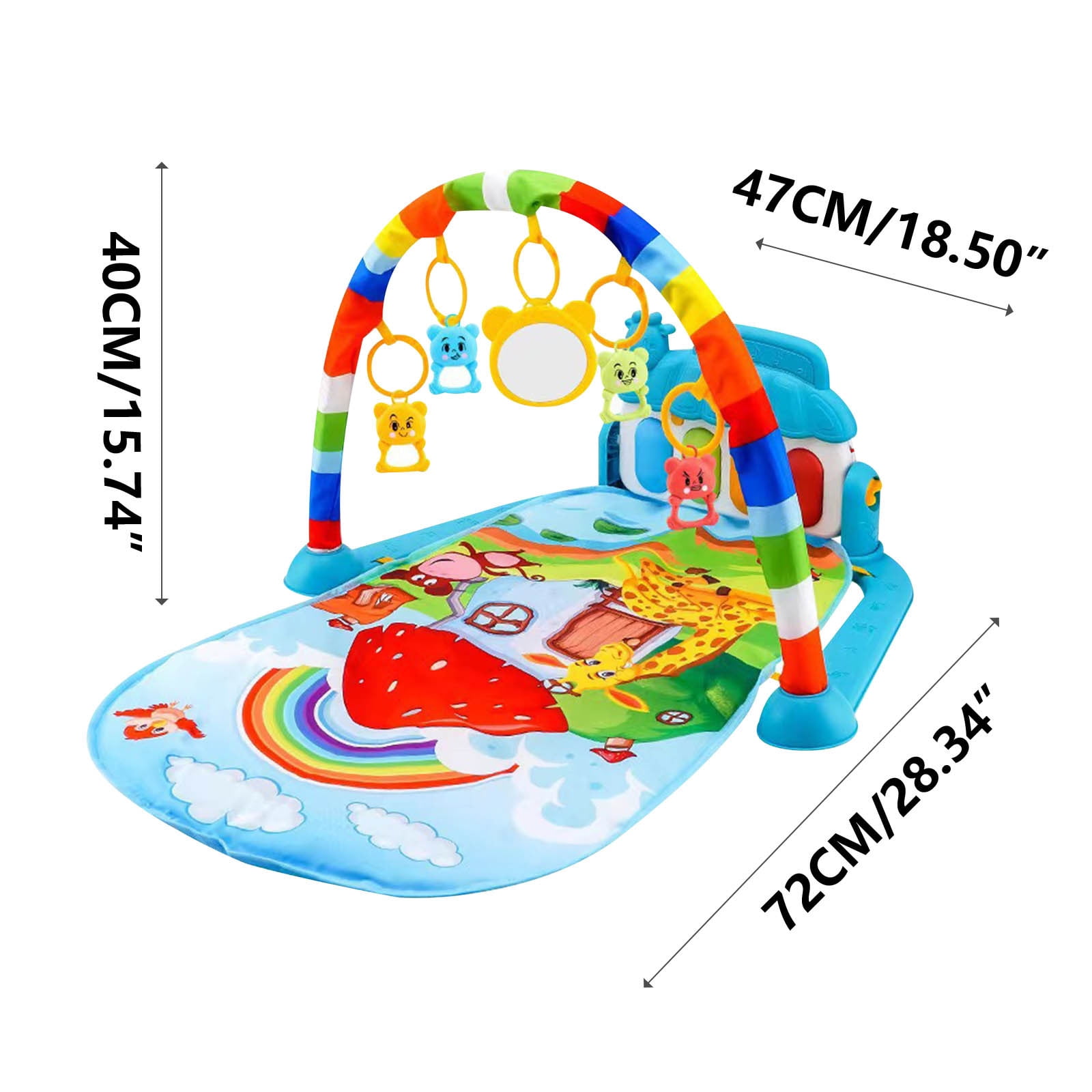 Zmeidao Clearance Play Mat, Tummy Time Activity Mat Toys, Funny Piano ...