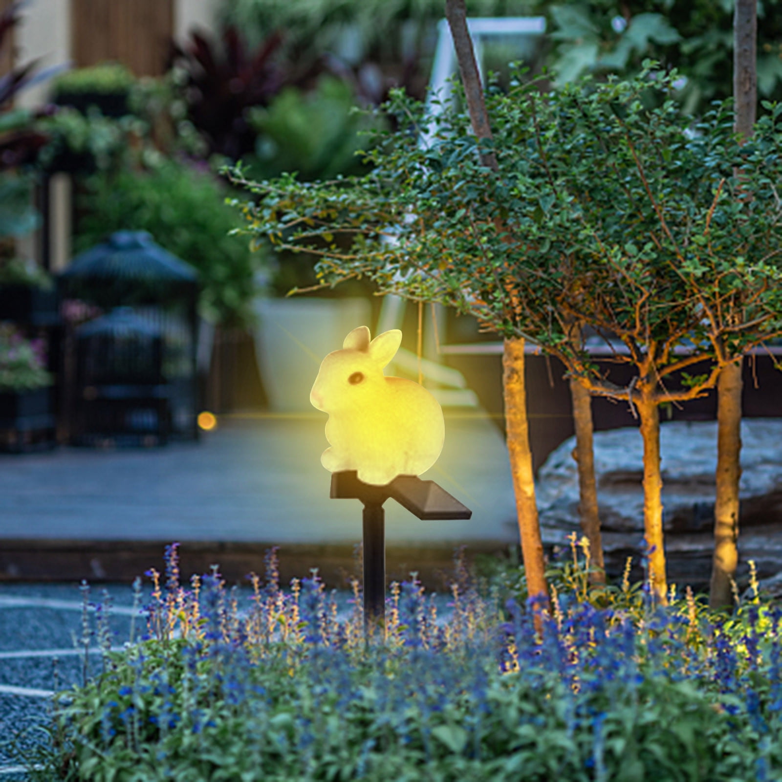Zmeidao Solar Rabbit Lights For Outdoor Insertion Garden And Courtyard ...