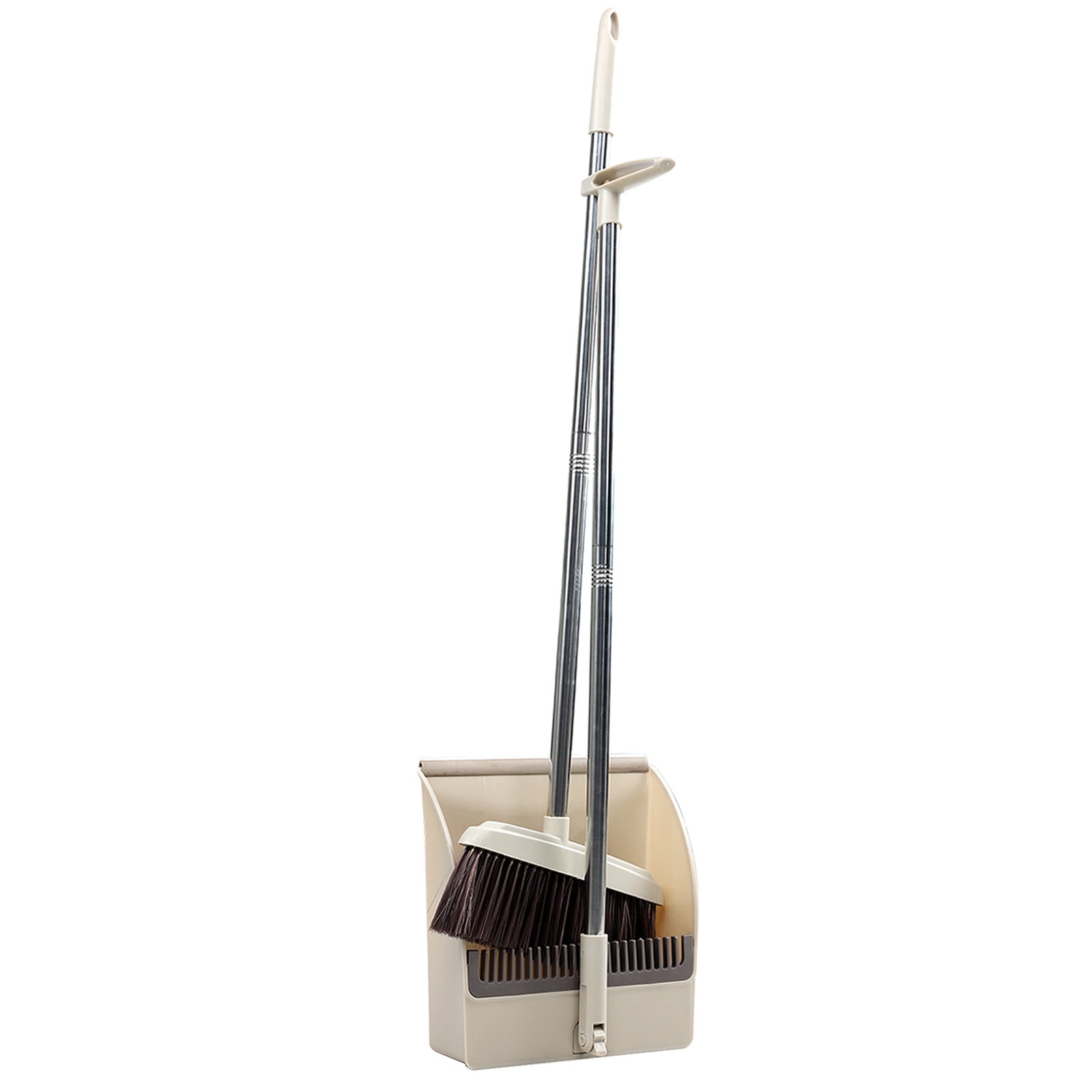 Zmeidao Clearance Upgrade Broom and Dustpan Set, Self-Cleaning with ...