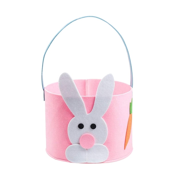 Zmeidao Easter Bunny Basket Easter Rabbit Ear Bucket Bags Easter Egg ...