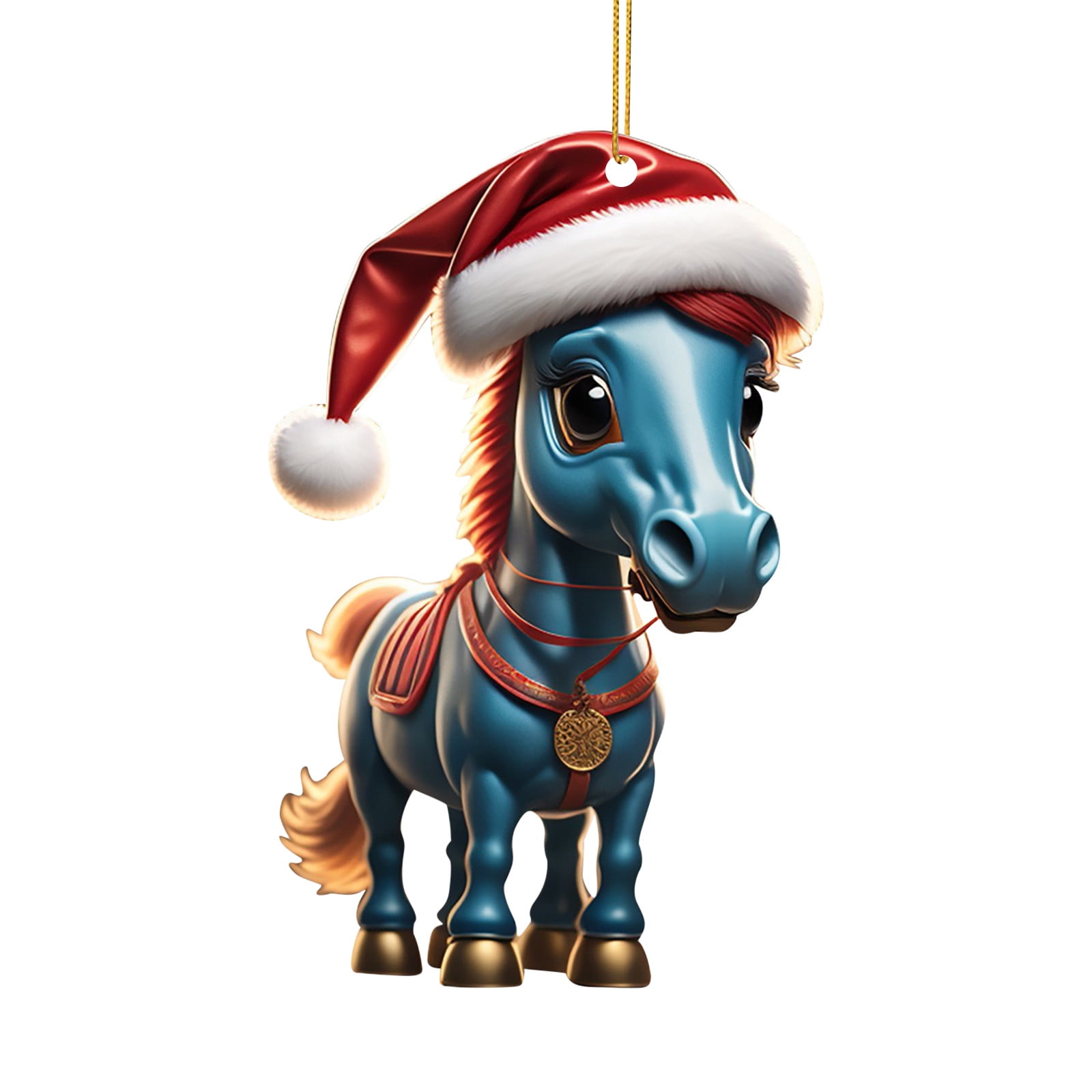 Zmeidao Horse Ornaments for Christmas Tree, Farmhouse Horse Christmas ...