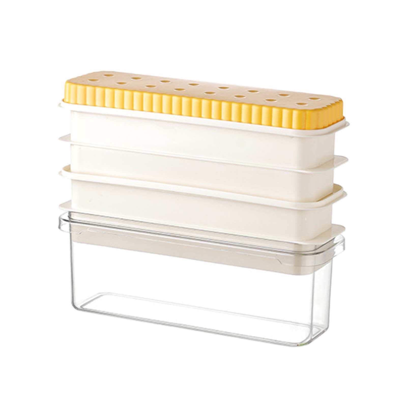 Zmeidao Ice Cube Tray with Lid and Bin, Ice Cubes Storage Container ...