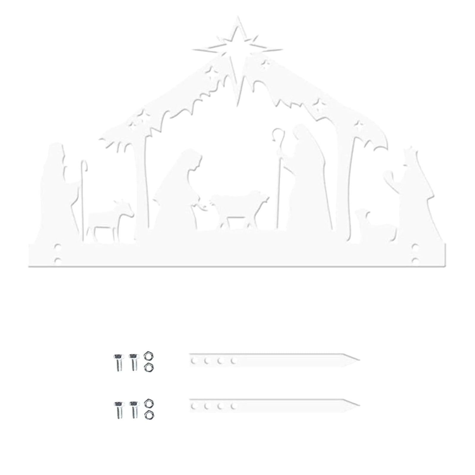 Zmeidao Nativity Scene Sets, Nativity Sets for Christmas Indoor, White ...