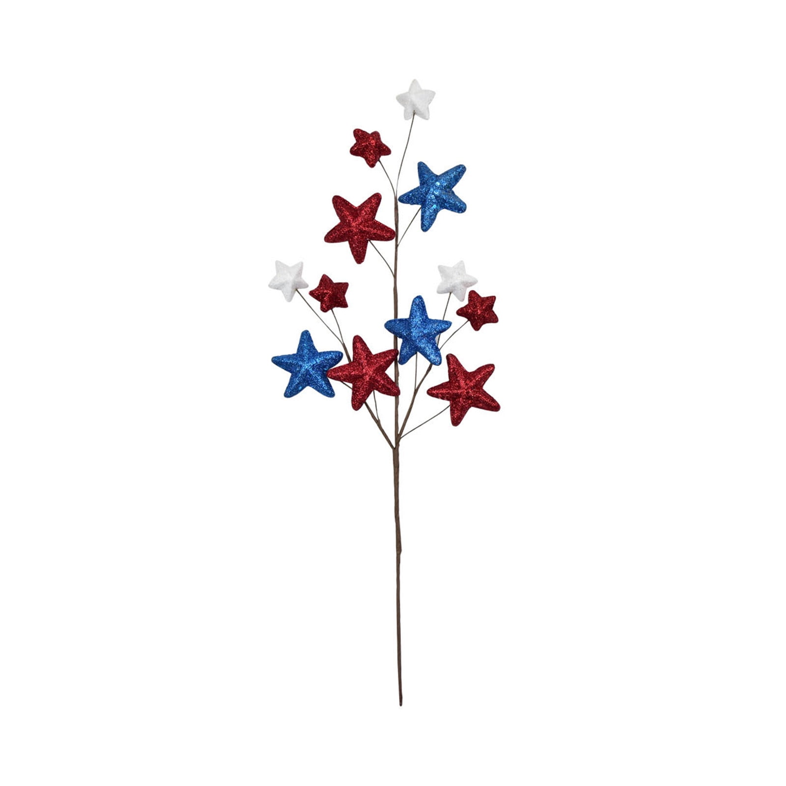 Zmeidao Patriotic Artificial Star Stem Picks, Independence Day Glitter ...