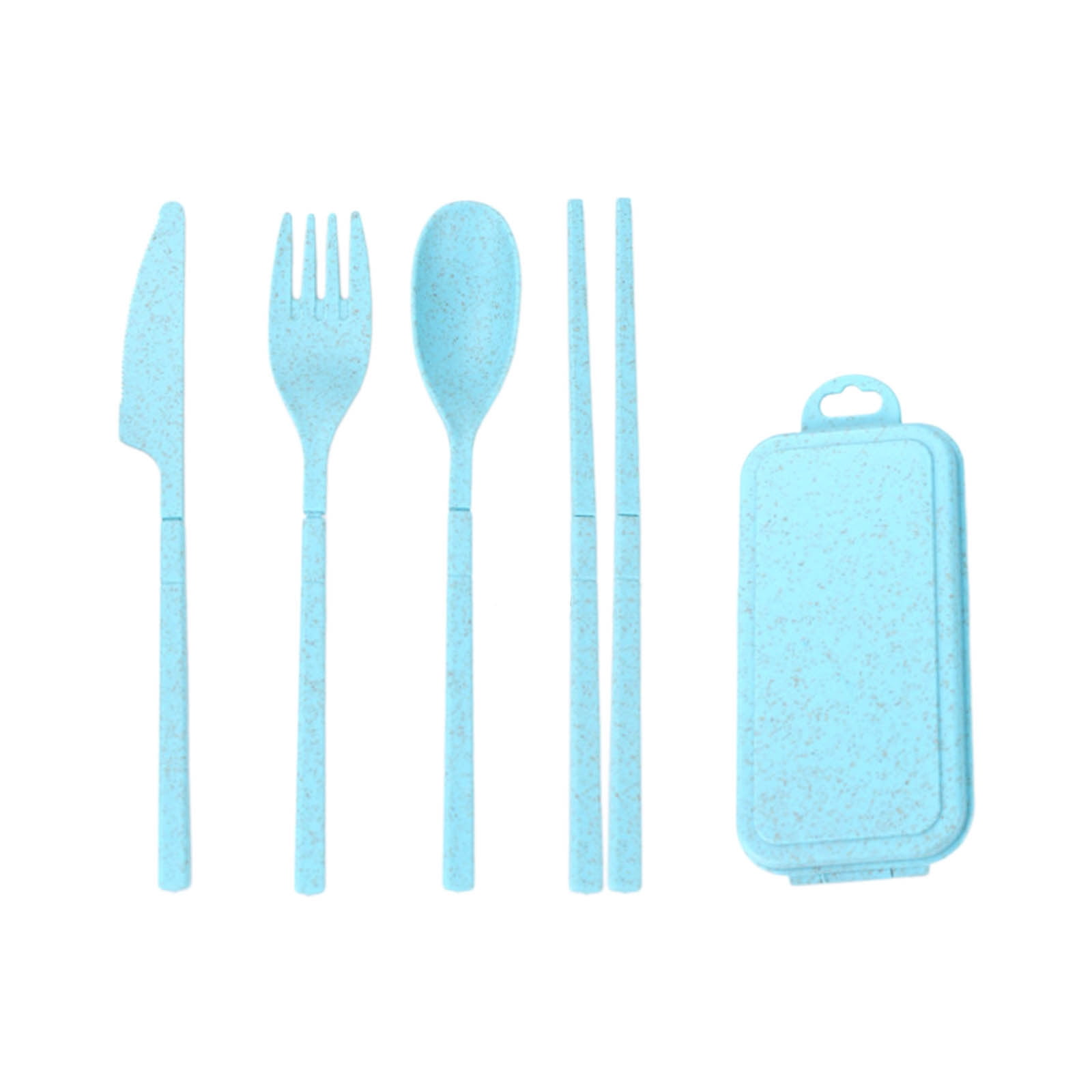 Zmeidao Reusable Utensils Set with Case, 4 Sets Plastic Portable Travel ...