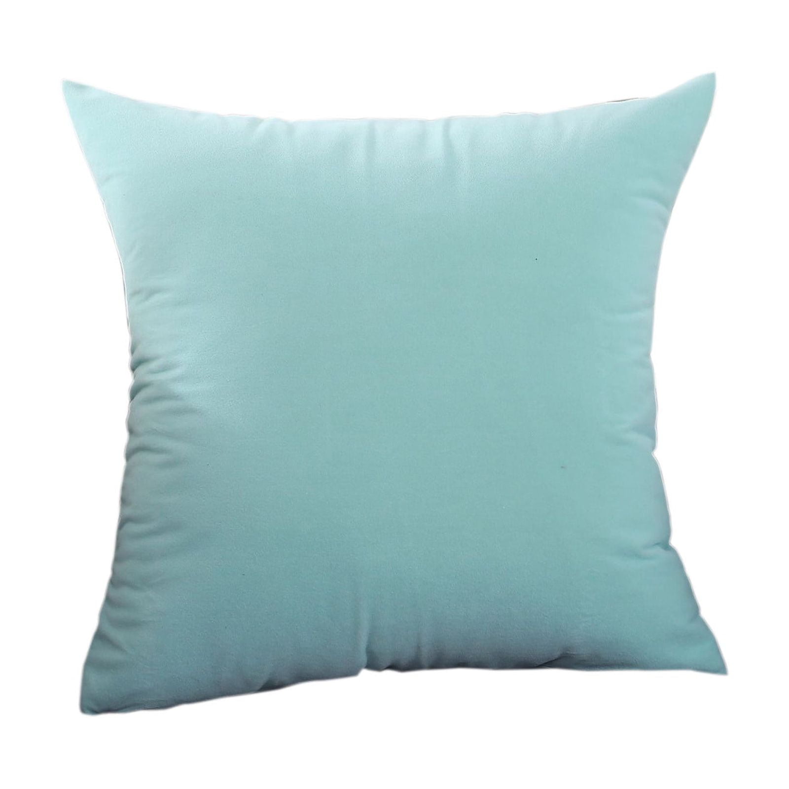 Zmeidao Solid Color Velvet Pillow Square Throw Pillow for Bed Couch ...