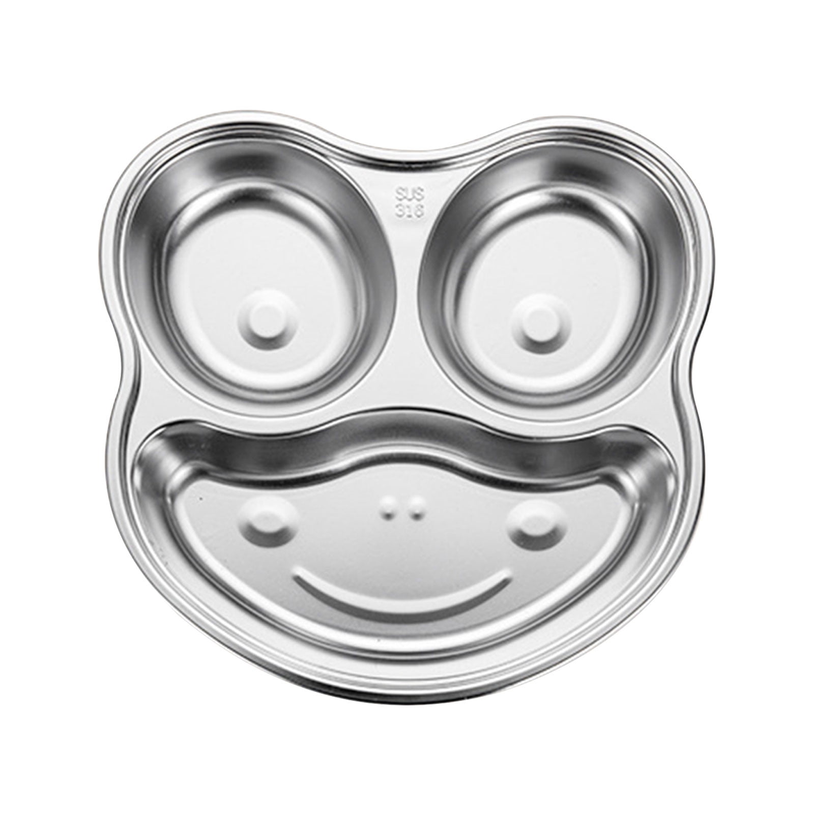 Zmeidao Stainless Steel Divided Plates, 3 Section Divided Dinner Tray ...