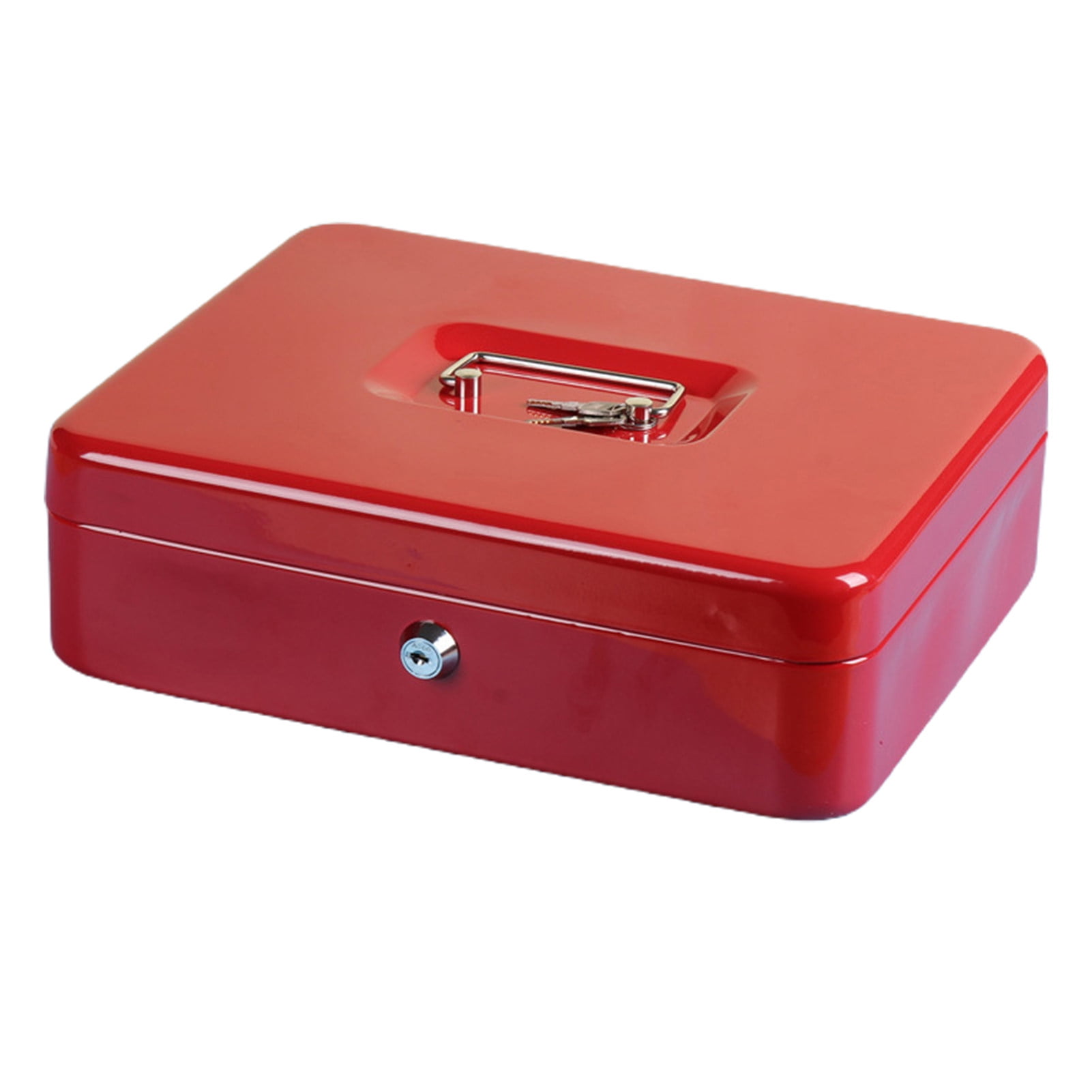 Zmlmlly Portable Cash Lock Box Metal Money Box with Lock Fireproof Cash ...