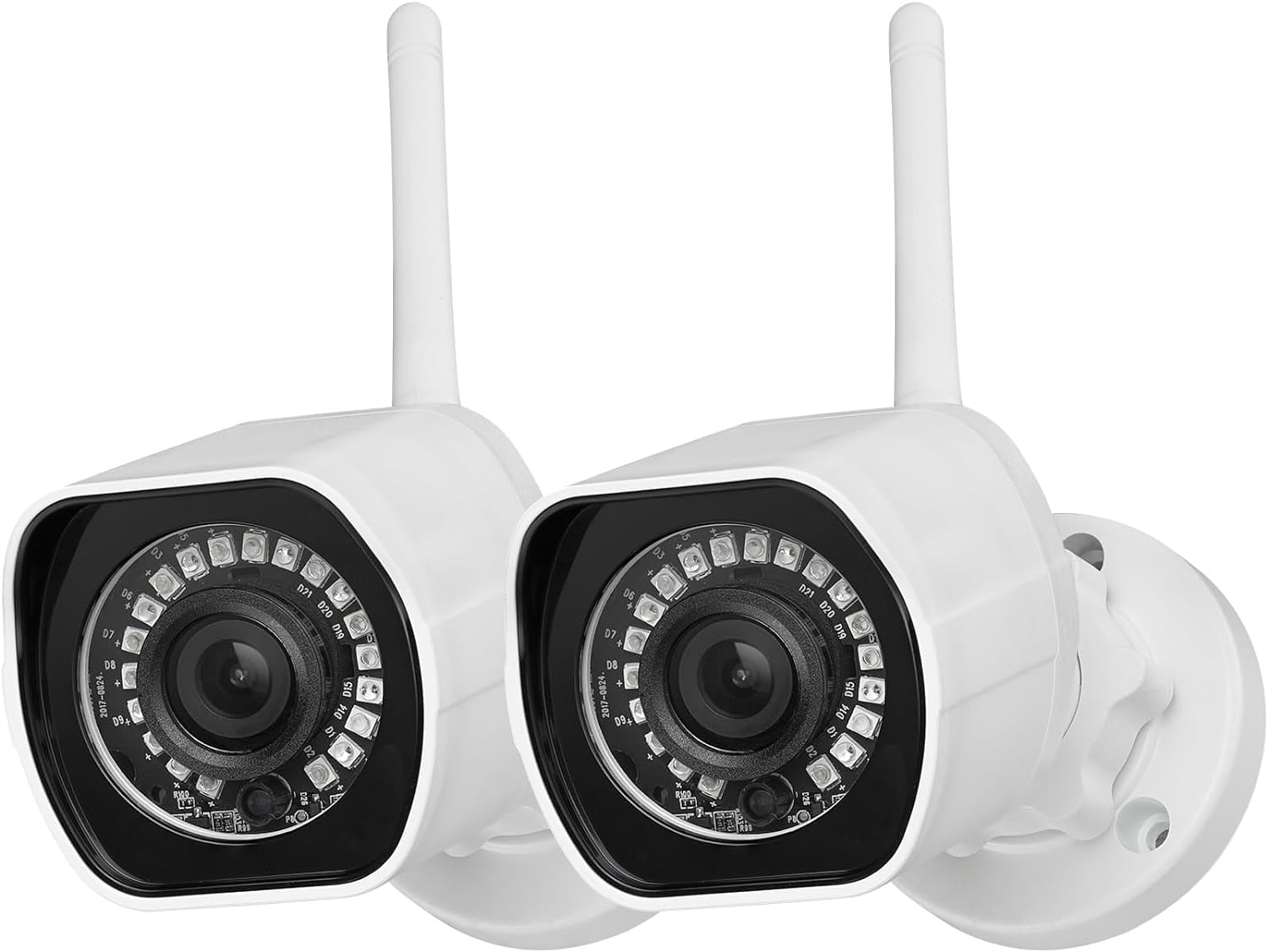 Zmodo 2 Pack Wireless Outdoor Security Cameras Night Vision Alexa Compatible WiFi IP Walmart
