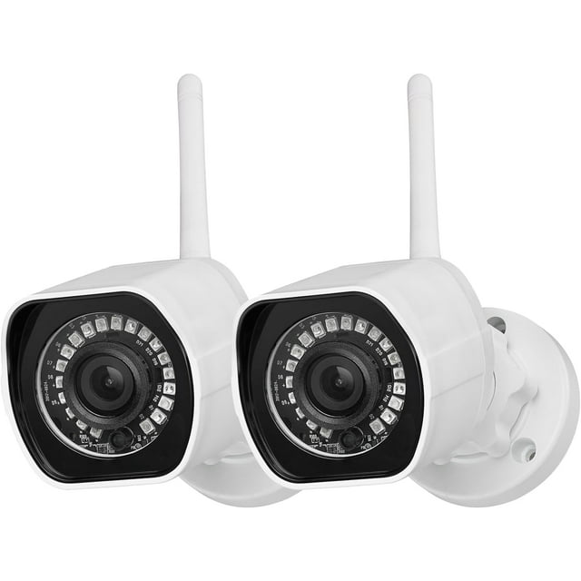 Zmodo 2-Pack Wireless Outdoor Security Cameras, Night Vision, Alexa ...
