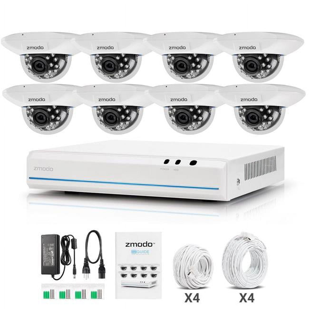 Zmodo KC-1008 Zmodo 8 CH NVR with 4 Dome Cameras with 4 Outdoor Cameras ...