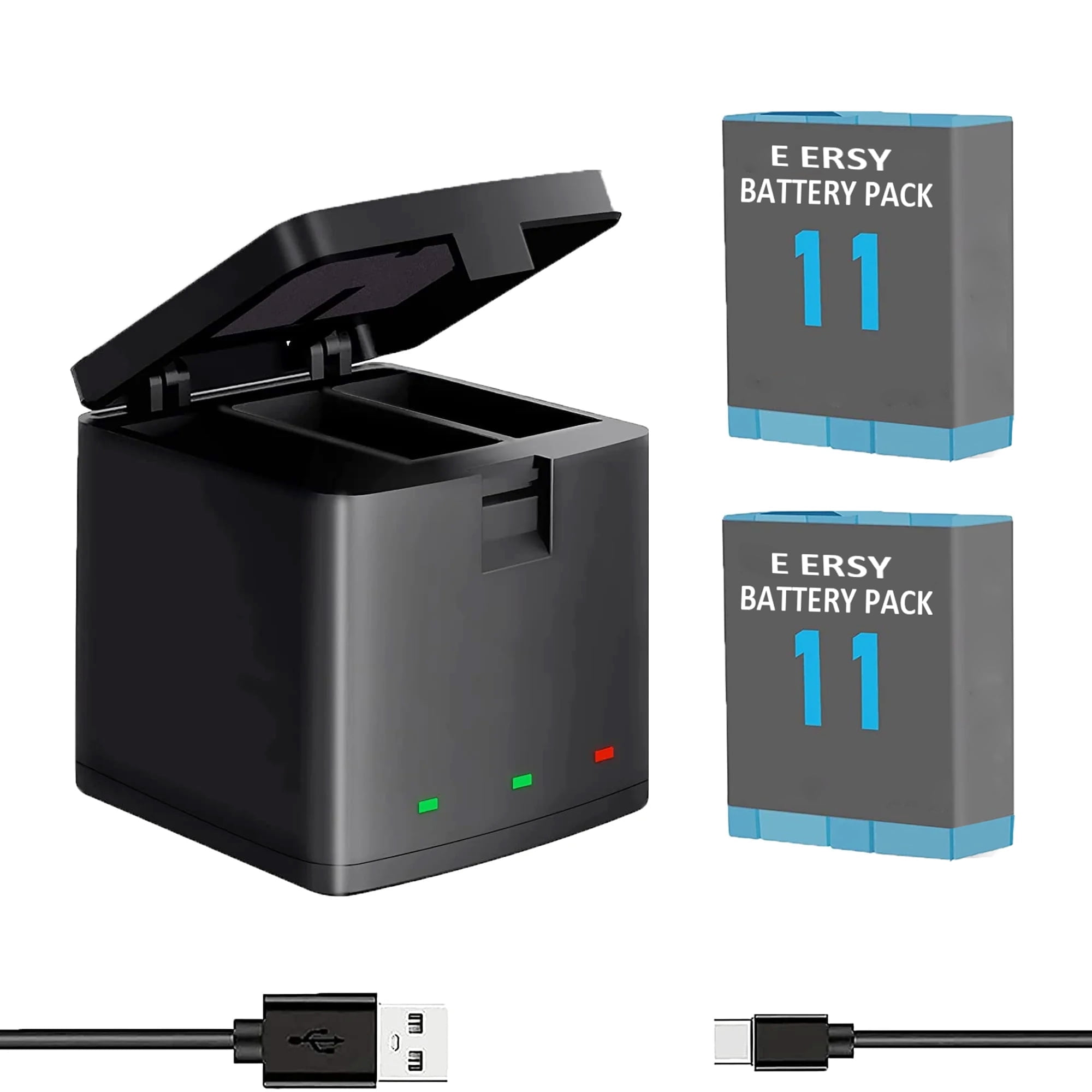 Zmoon 2-Pack Replacement Batteries for GoPro Hero 11/10/9 Black Camera ...