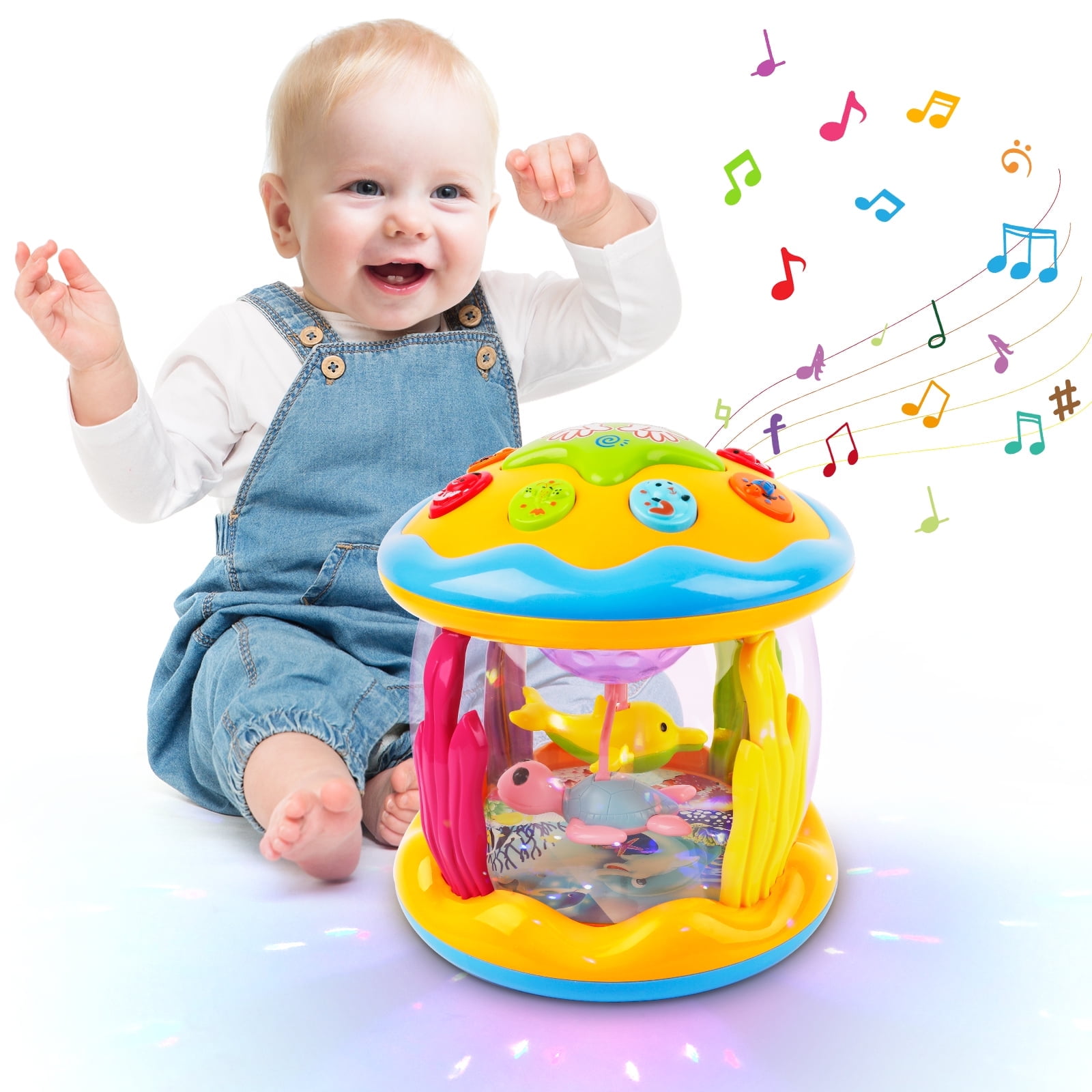 Zmoon Baby Toys 6-12 Months Ocean Projector Musical Light Up Toys ...