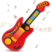 Music Magic Electric Guitar Toy With Sound And Lights - Red - Walmart.com