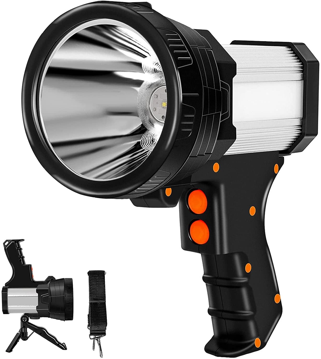 Zmoon Rechargeable Handheld Spotlight, 120000 Lumen LED, Outdoor and ...