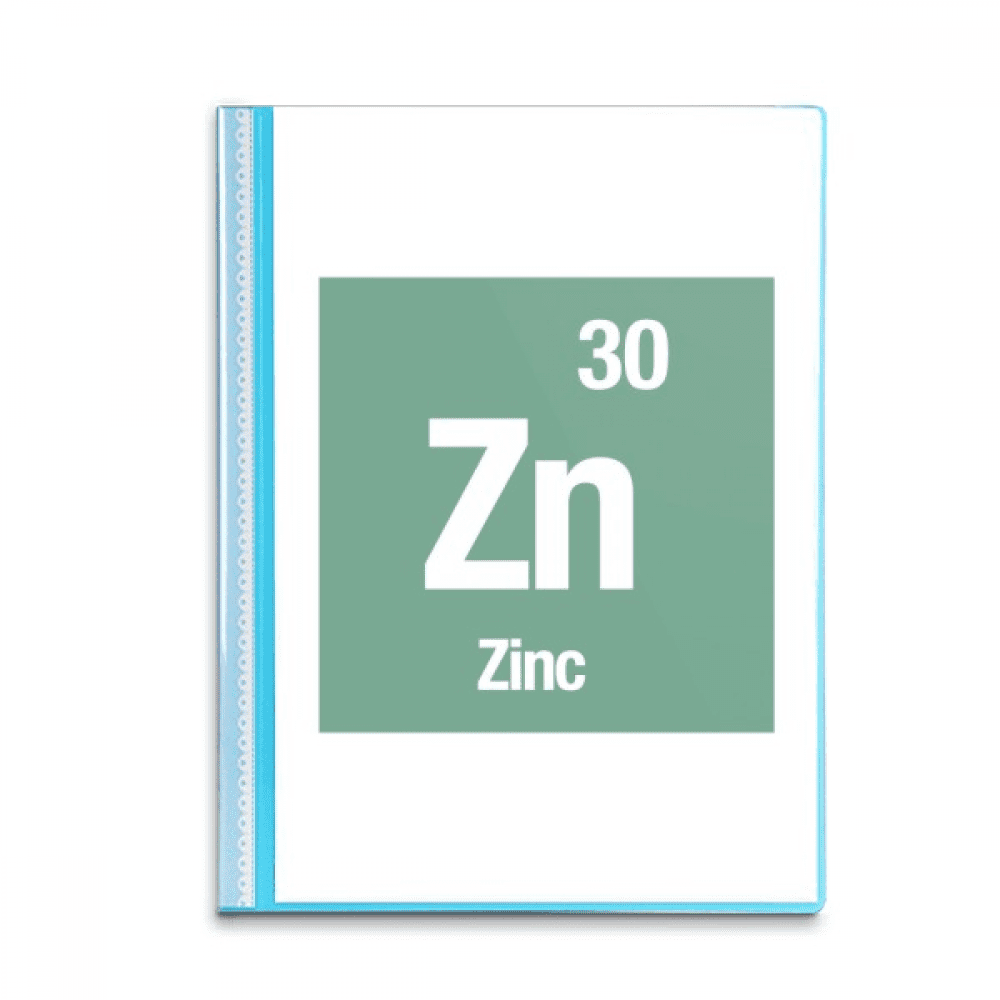 Zn Zinc Checal Element Science Book Sheet Protectors Portfolio Binder ...