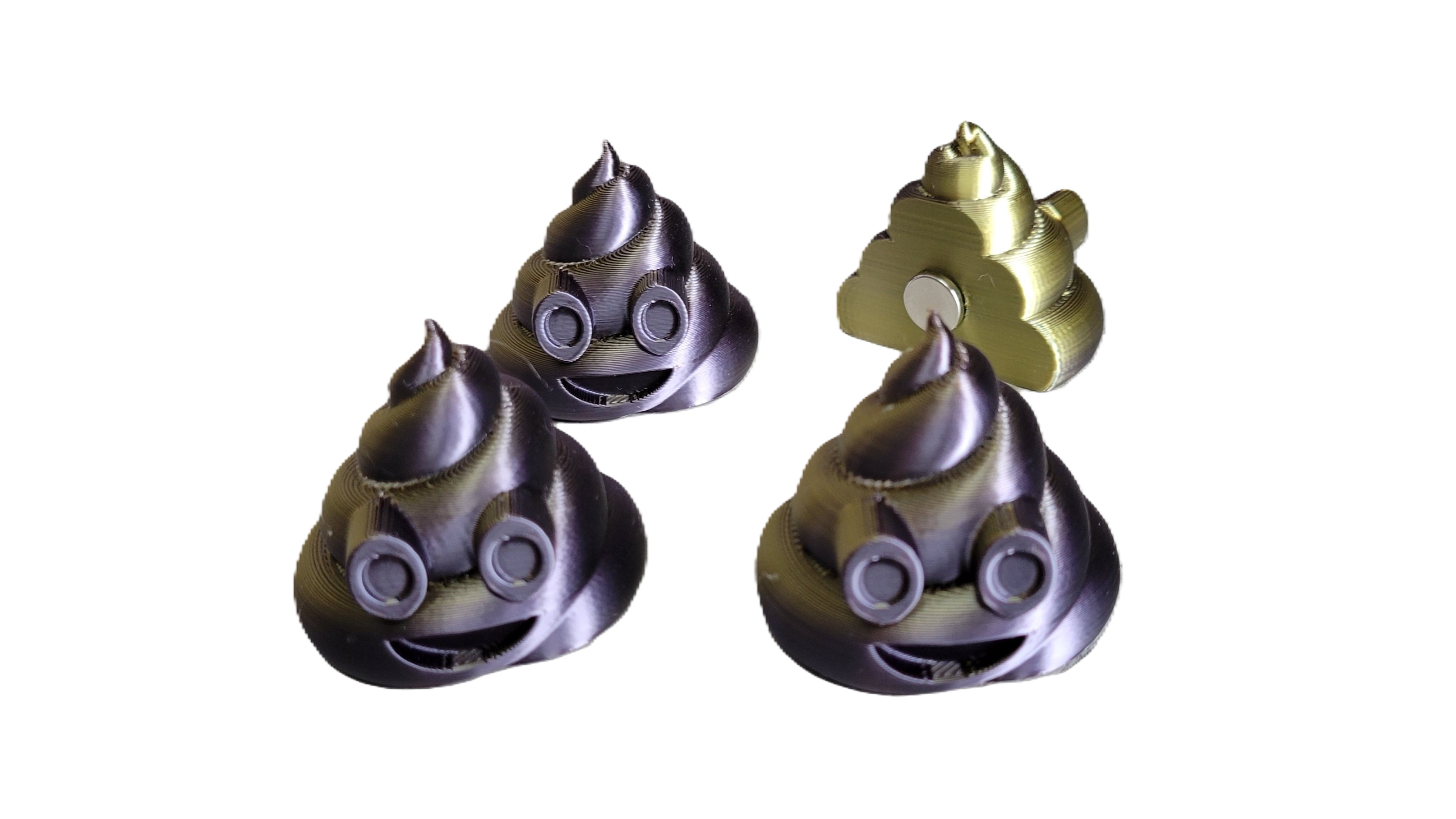 Znet3D Poop Emoji Fridge Magnet - Pack of 4 - Add a Touch of Humor to ...