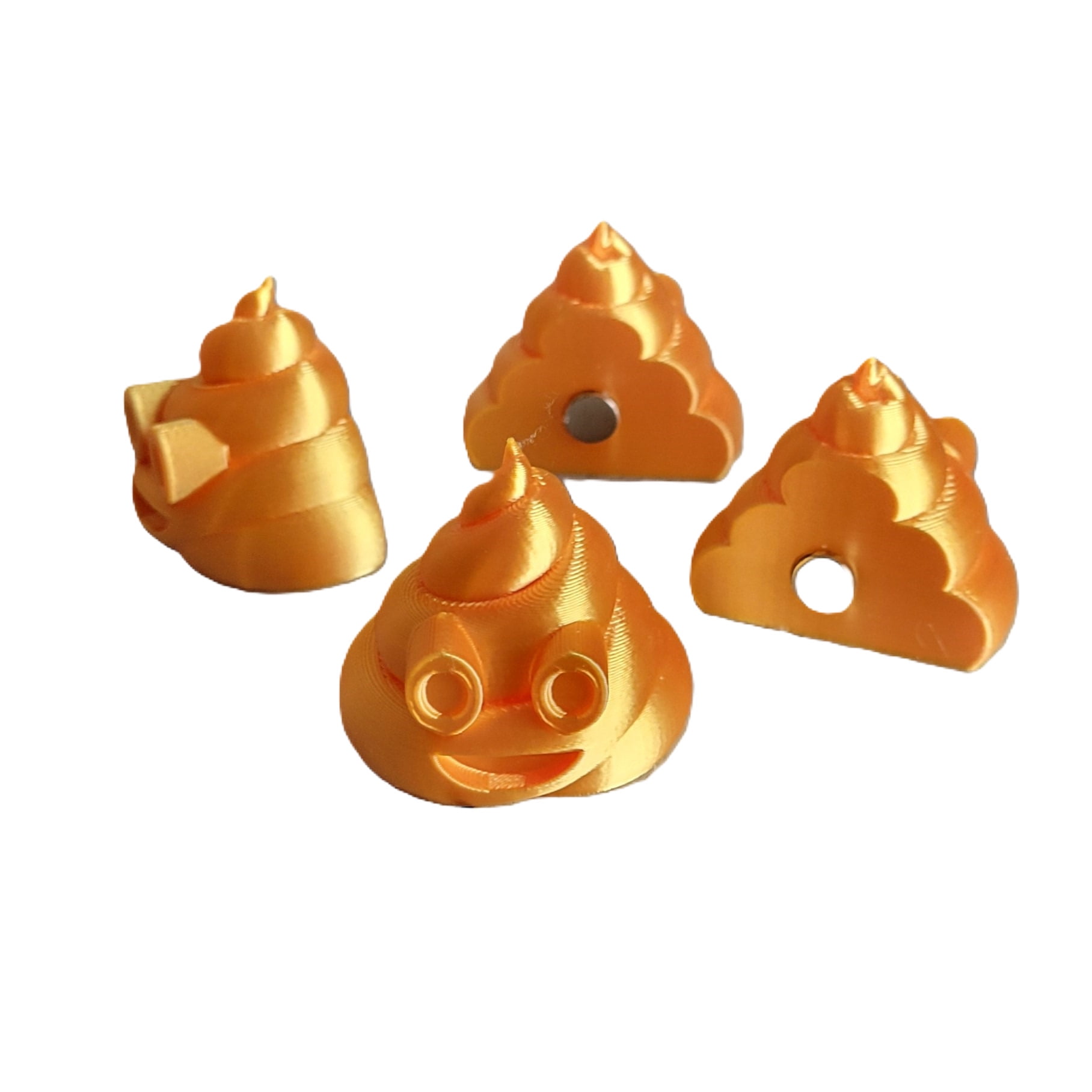 Znet3D Poop Emoji Fridge Magnet - Pack of 4 - Add a Touch of Humor to ...