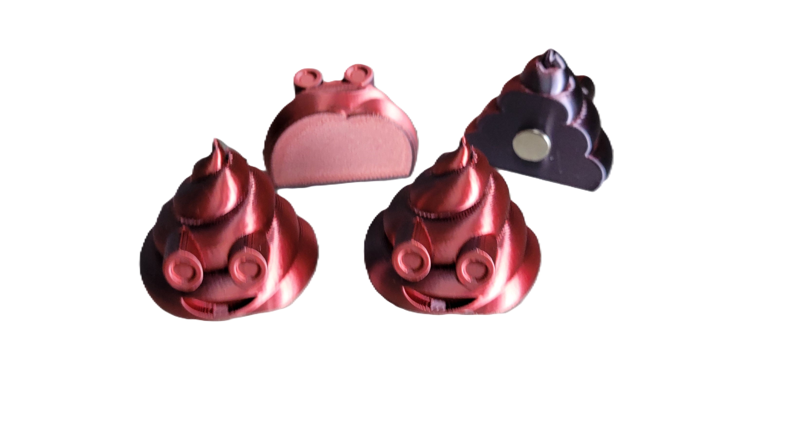 Znet3D Poop Emoji Fridge Magnet - Pack of 4 - Add a Touch of Humor to ...