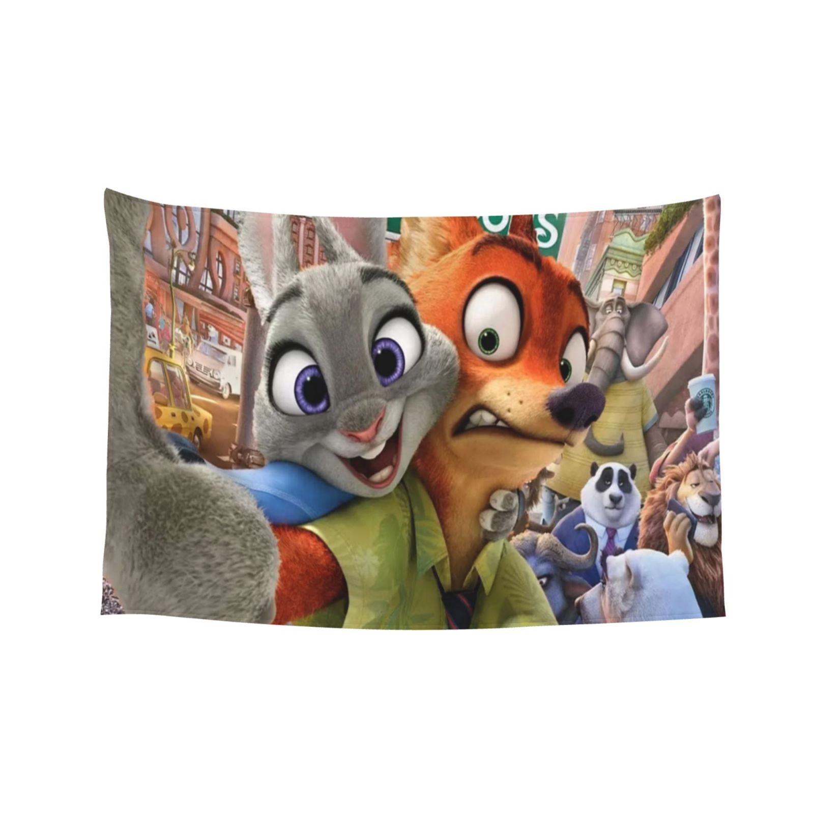 Zo-oto-pia 2 Tapestry - Wall Hanging with Cute Cartoon Character Print ...