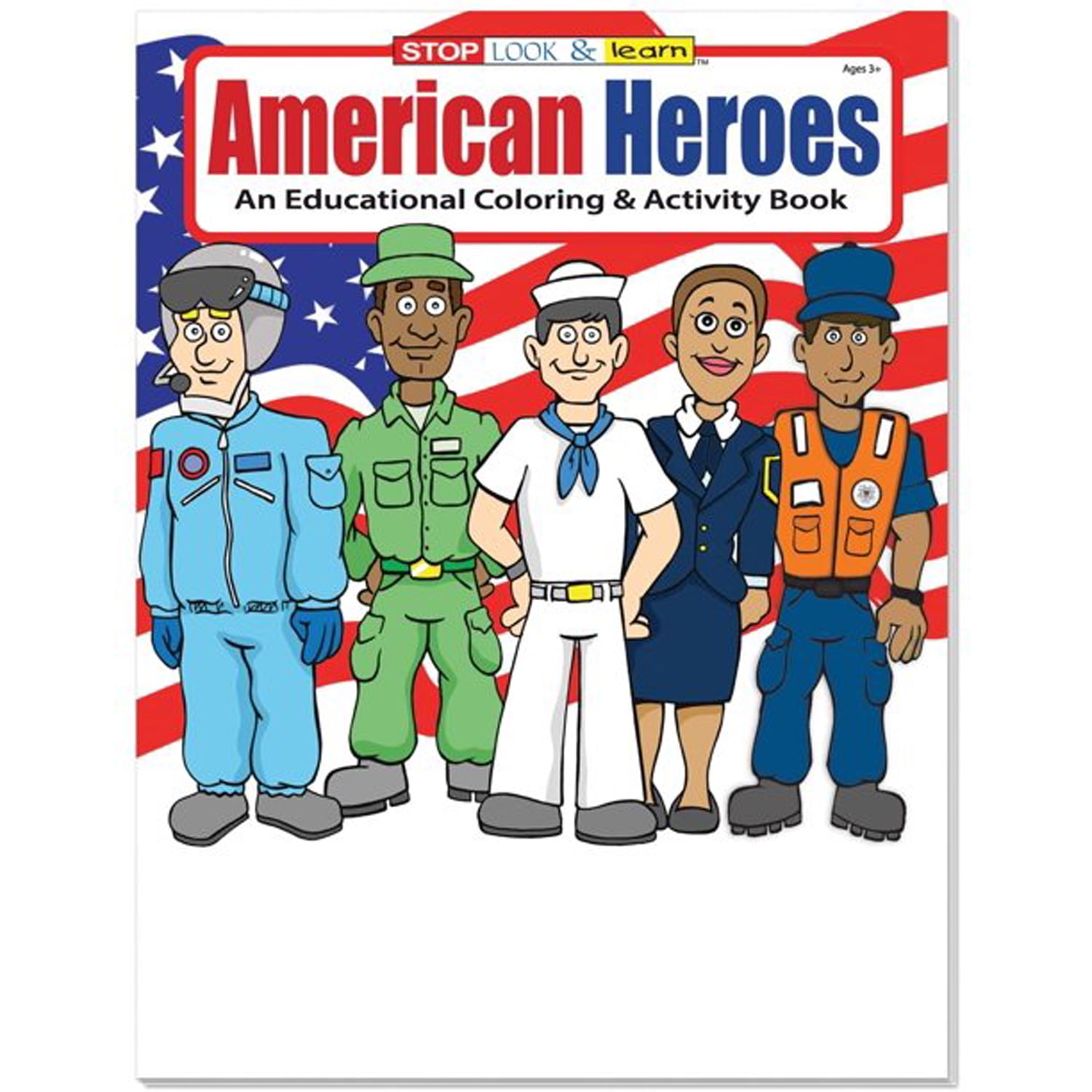 ZoCo 25-Pack American Heroes Kid's 16-Page Coloring & Activity Book Set ...