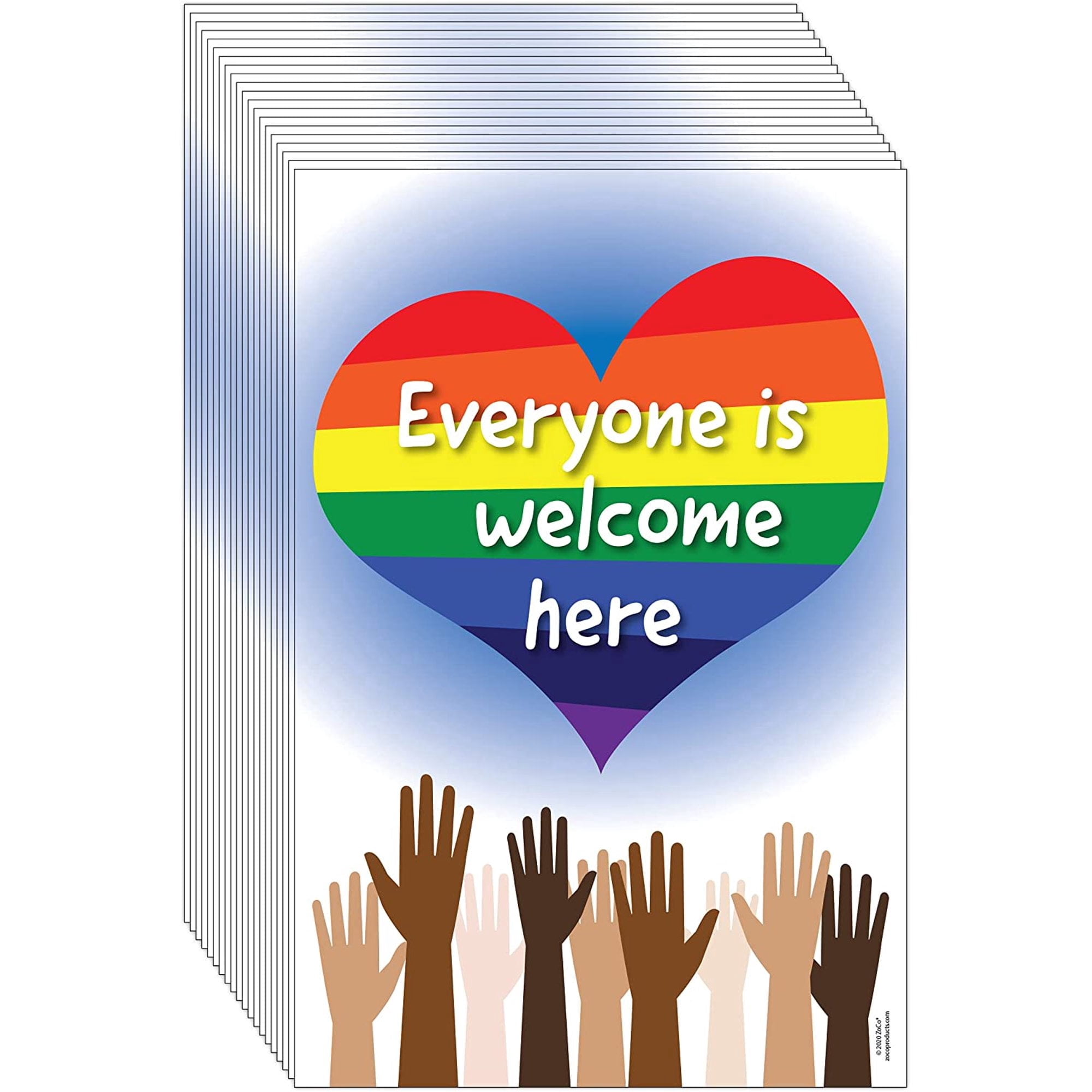 ZoCo: Everyone Is Welcome Here Diversity Posters (20 Pack) - Laminated ...