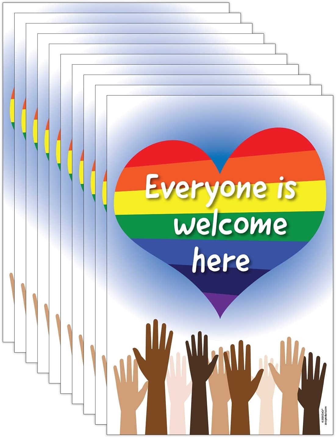 ZoCo: Everyone Is Welcome Here Diversity Posters (10 Pack) - Laminated ...