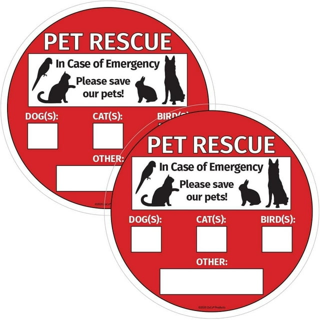 ZoCo: Pet Rescue Inside Window Stickers - Vinyl Static Cling Decals (2 ...