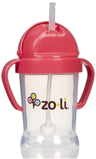ZoLi BOT Straw Sippy Cup - Pink 6 oz [] - Walmart.com